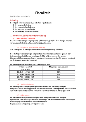 Fiscaliteit - korte samenvatting formule netto bestaansmiddelen en ...