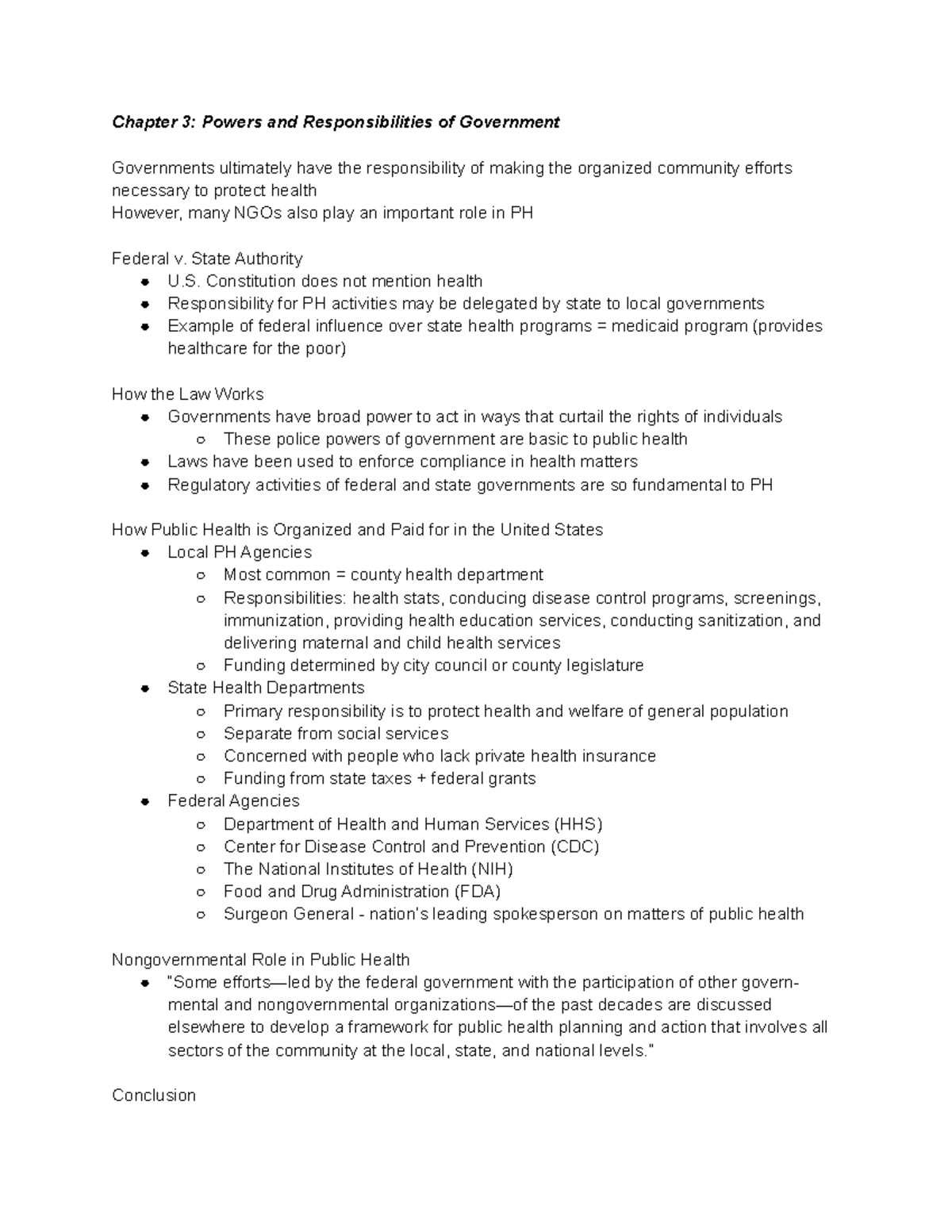 GPH Chapter #3 - Chapter 3: Powers and Responsibilities of Government ...