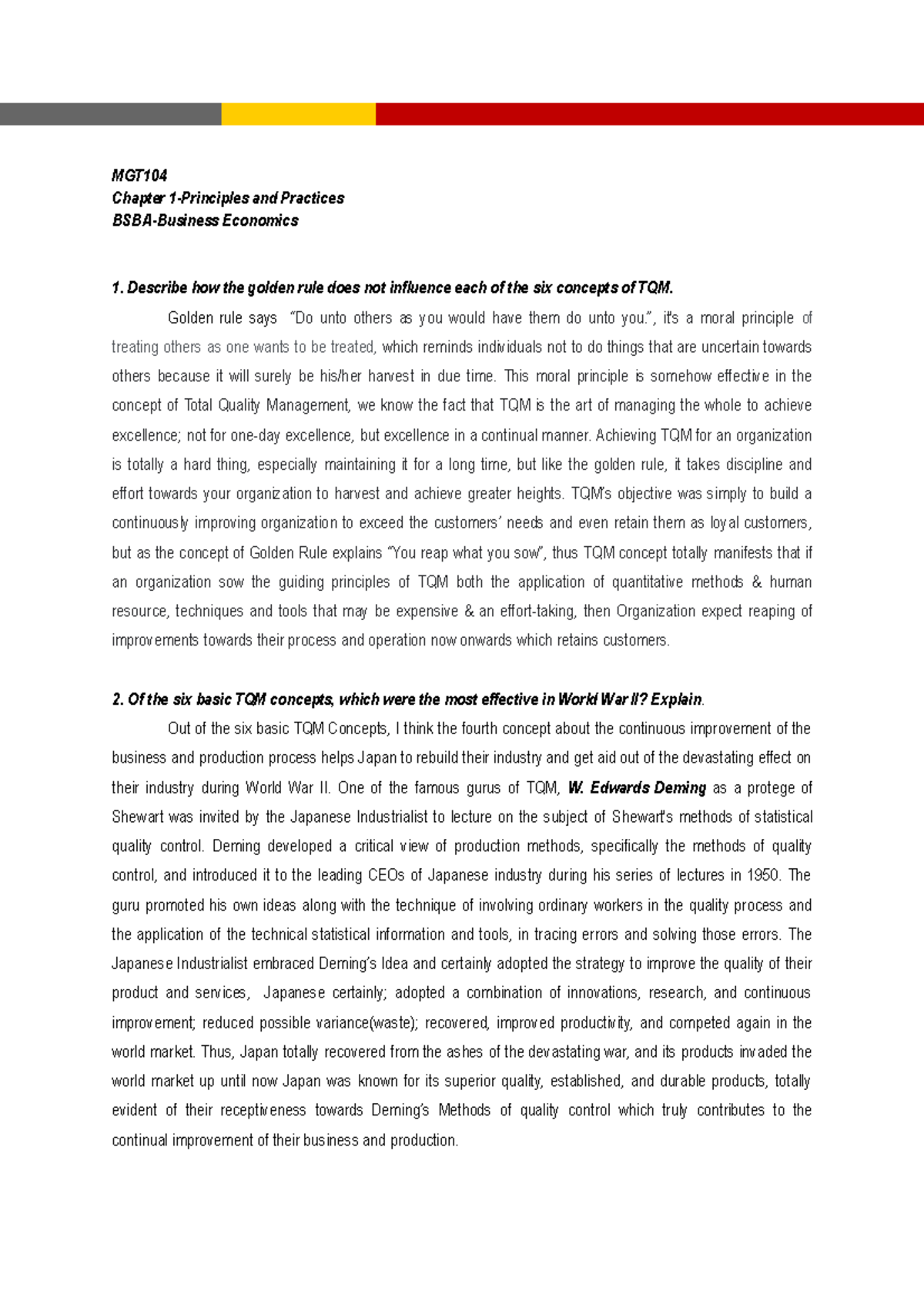 MGT104-Chapter 1 Principles and Practices (Essay) - MGT Chapter 1 ...