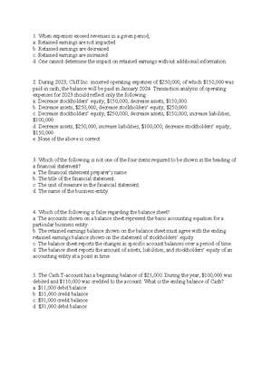 Introduction to Financial Accounting - ACCT1101 - HKU - Studocu
