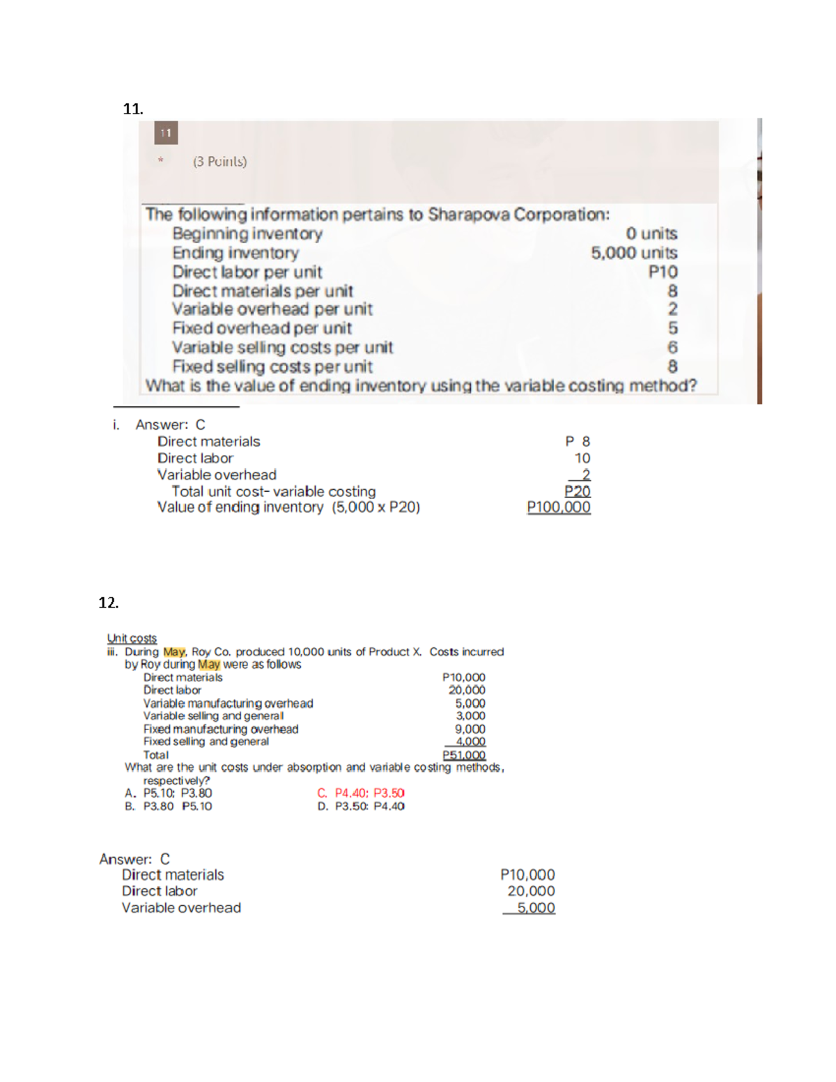 Variable Costing and Segmented Reporting (Problem Solutions) - Bachelor ...