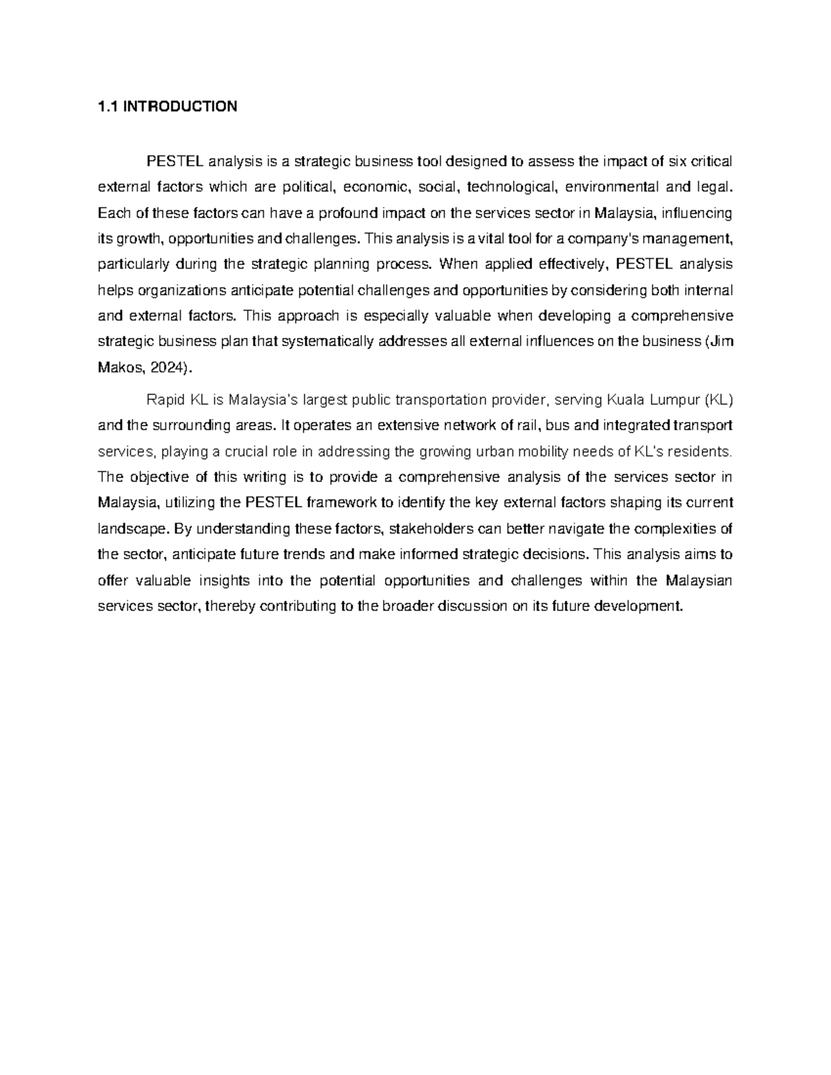 Content MGT3433 assg 1 - managing change PESTEL Analysis - 1 ...