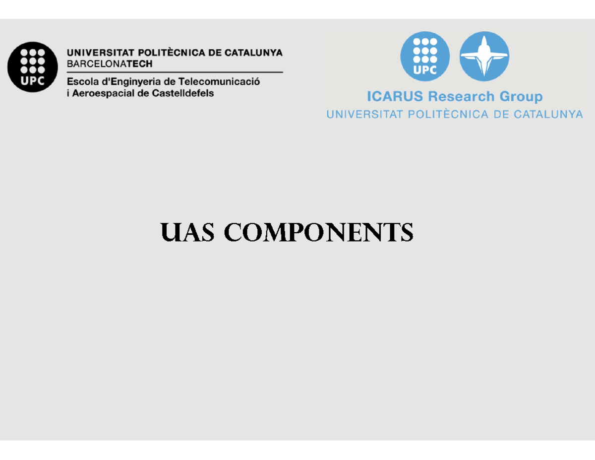UAS Components - Apuntes de la asignatura completa sobre normativas ...