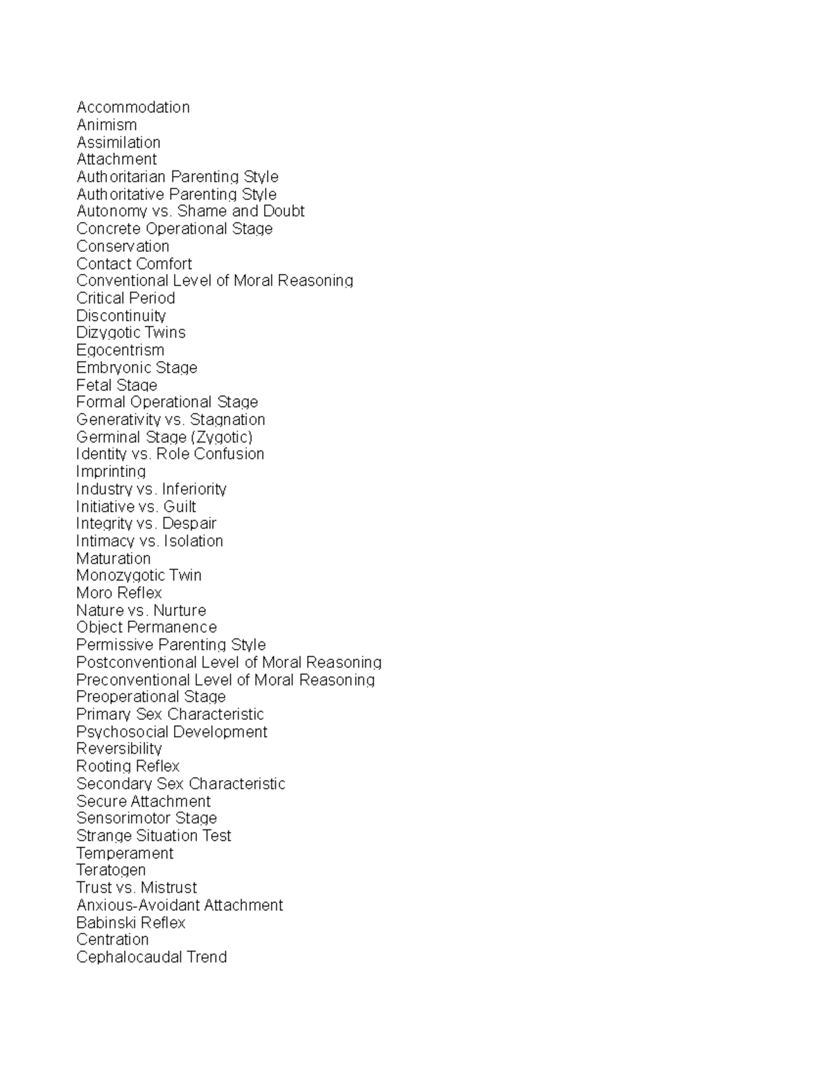 Unit 6 Vocabulary.xlsx - Sheet 1 - Accommodation Animism Assimilation ...