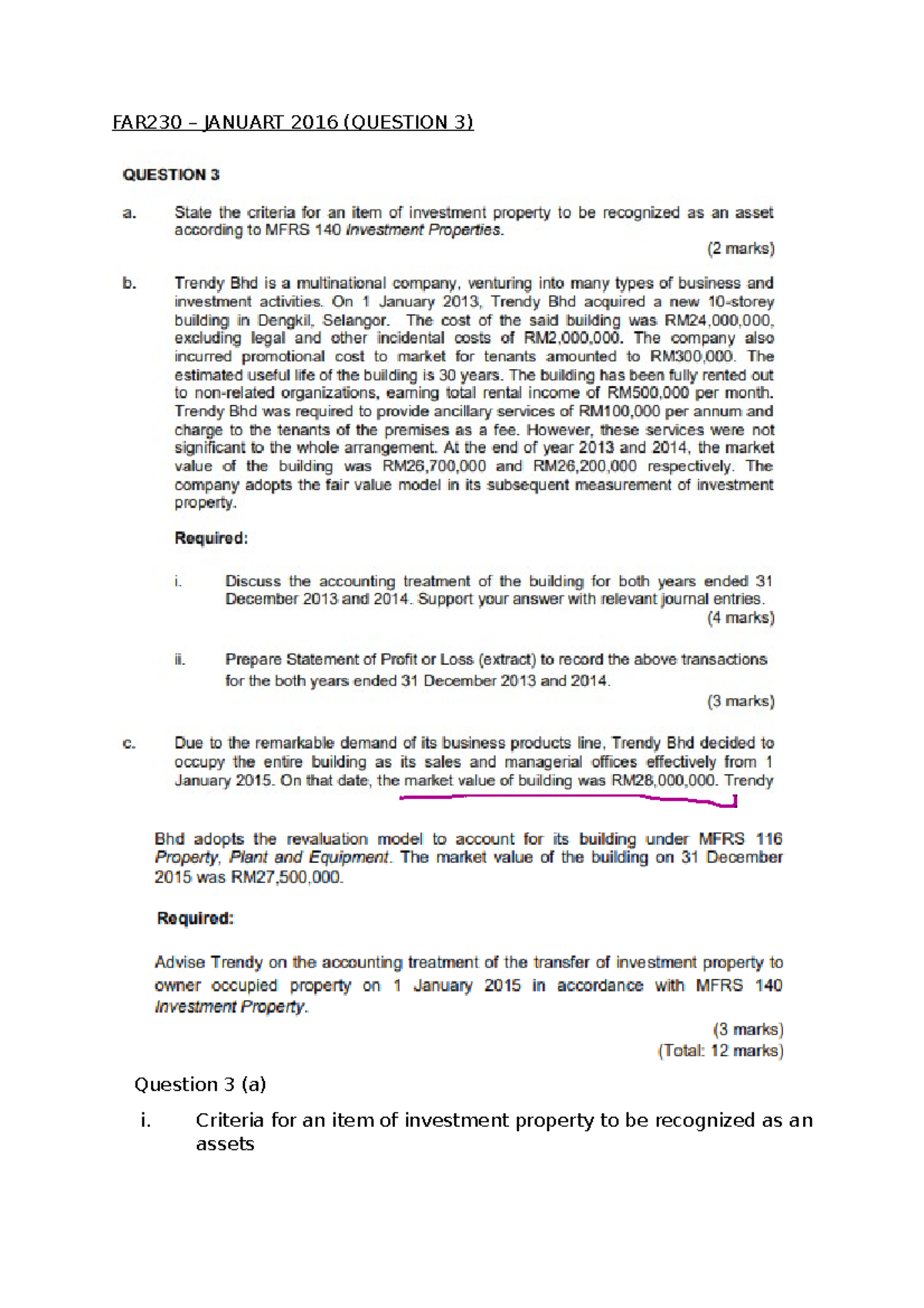 FAR230 – JAN 2016 ( Question 3) - FAR230 – JANUART 2016 (QUESTION 3 ...