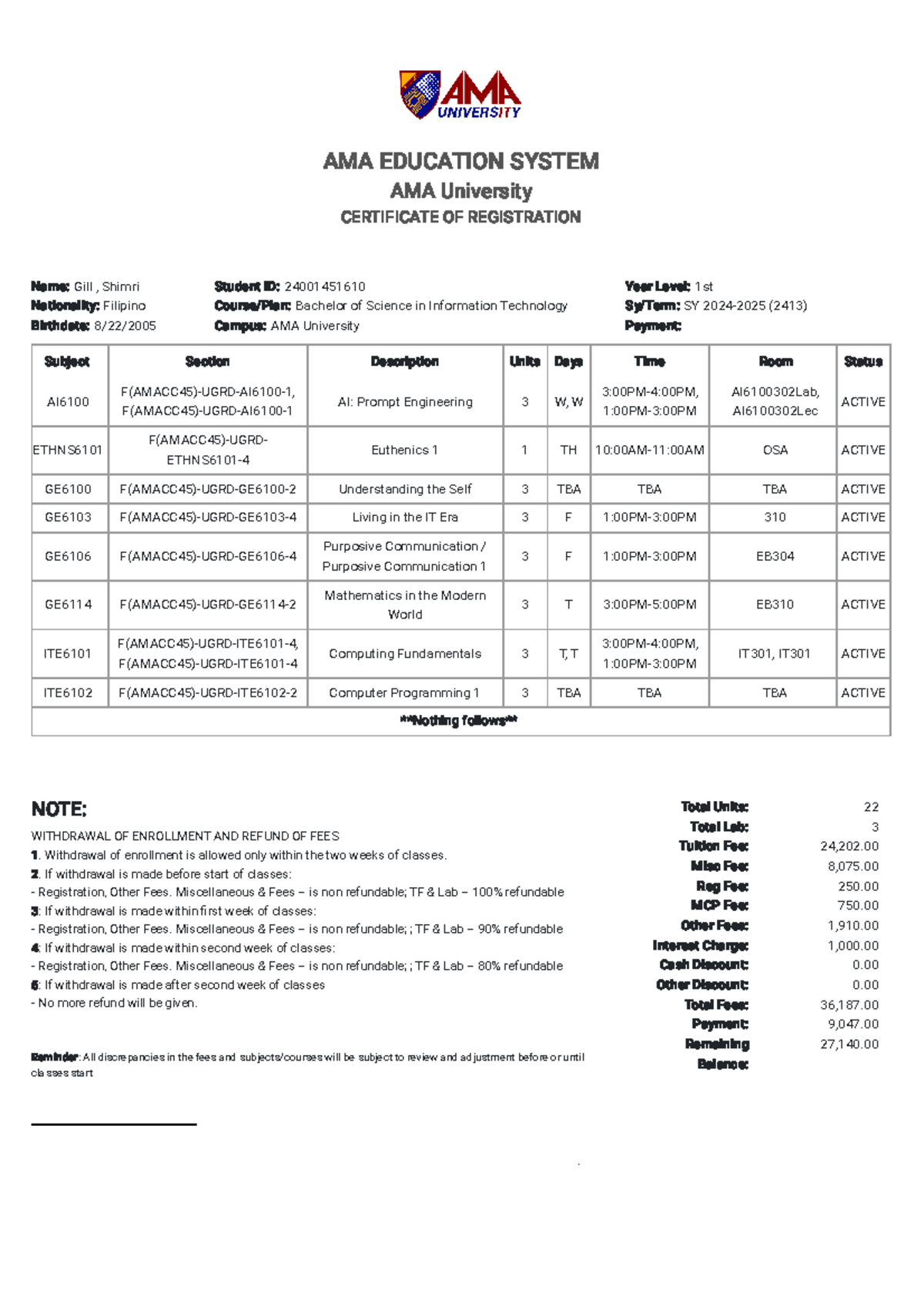 Student Assesment - HSTDIG - AMA EDUCATION SYSTEM AMA University ...
