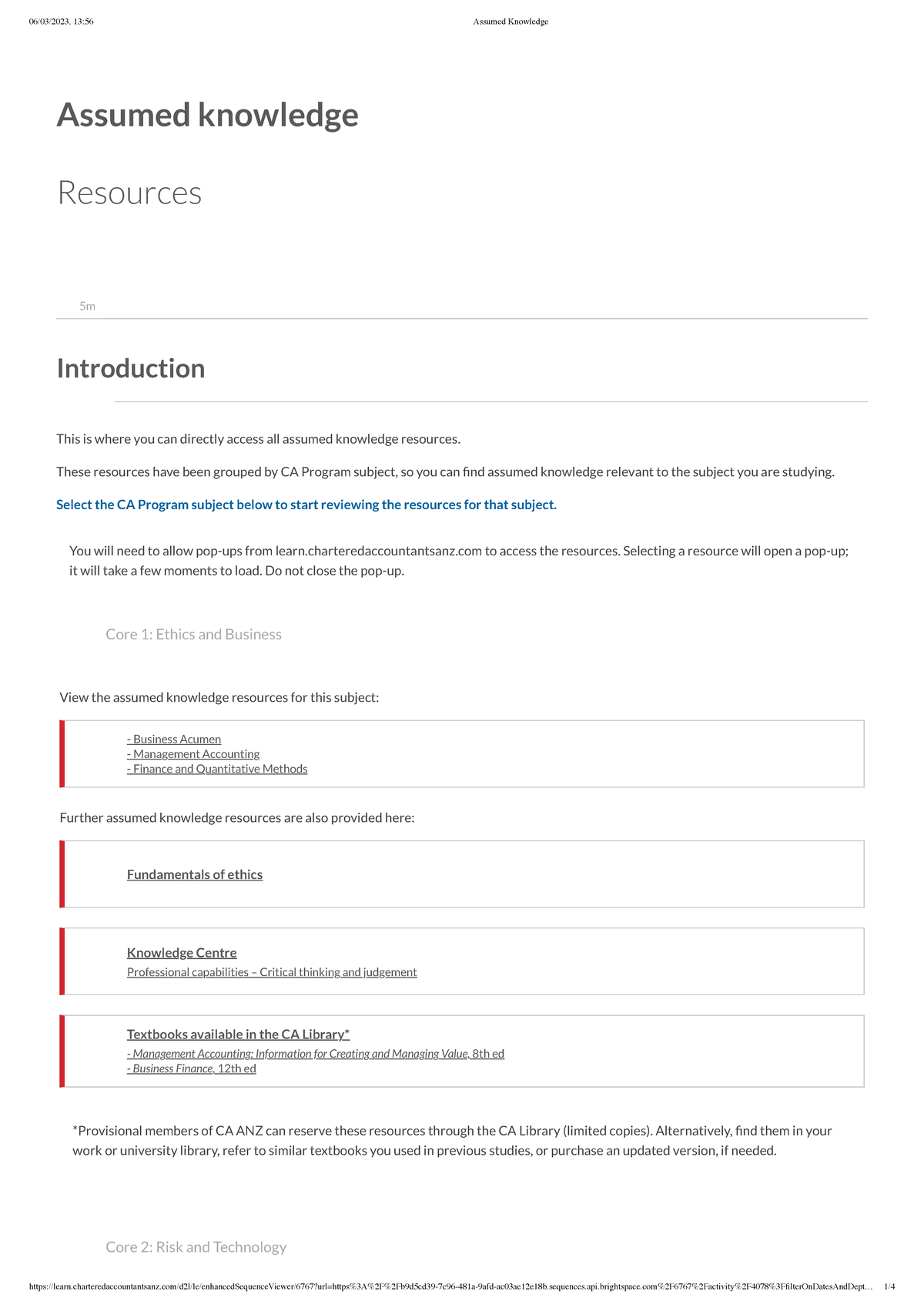 Assumed Knowledge Resources - Assumed knowledge Resources 5m Introduction This is where you can ...
