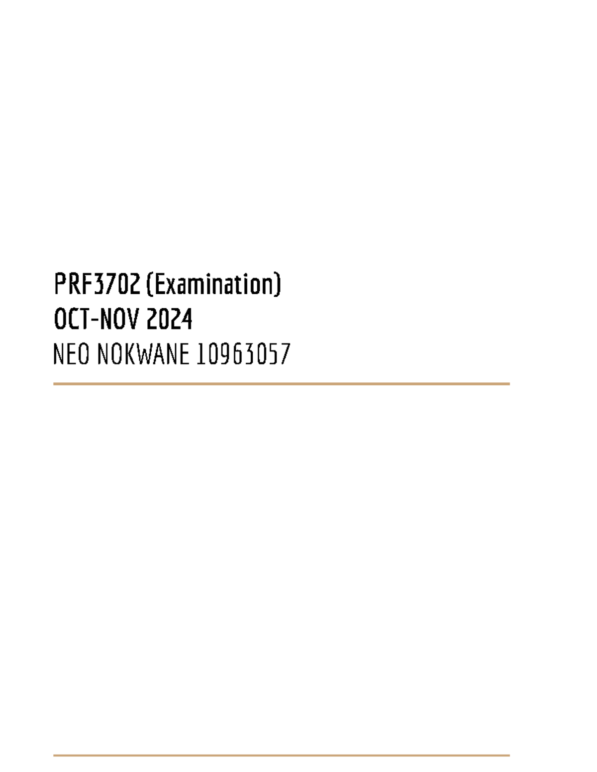 PRF3702EXAM 2 - Good to use - PRF3702 (Examination) OCT-NOV 2024 NEO ...