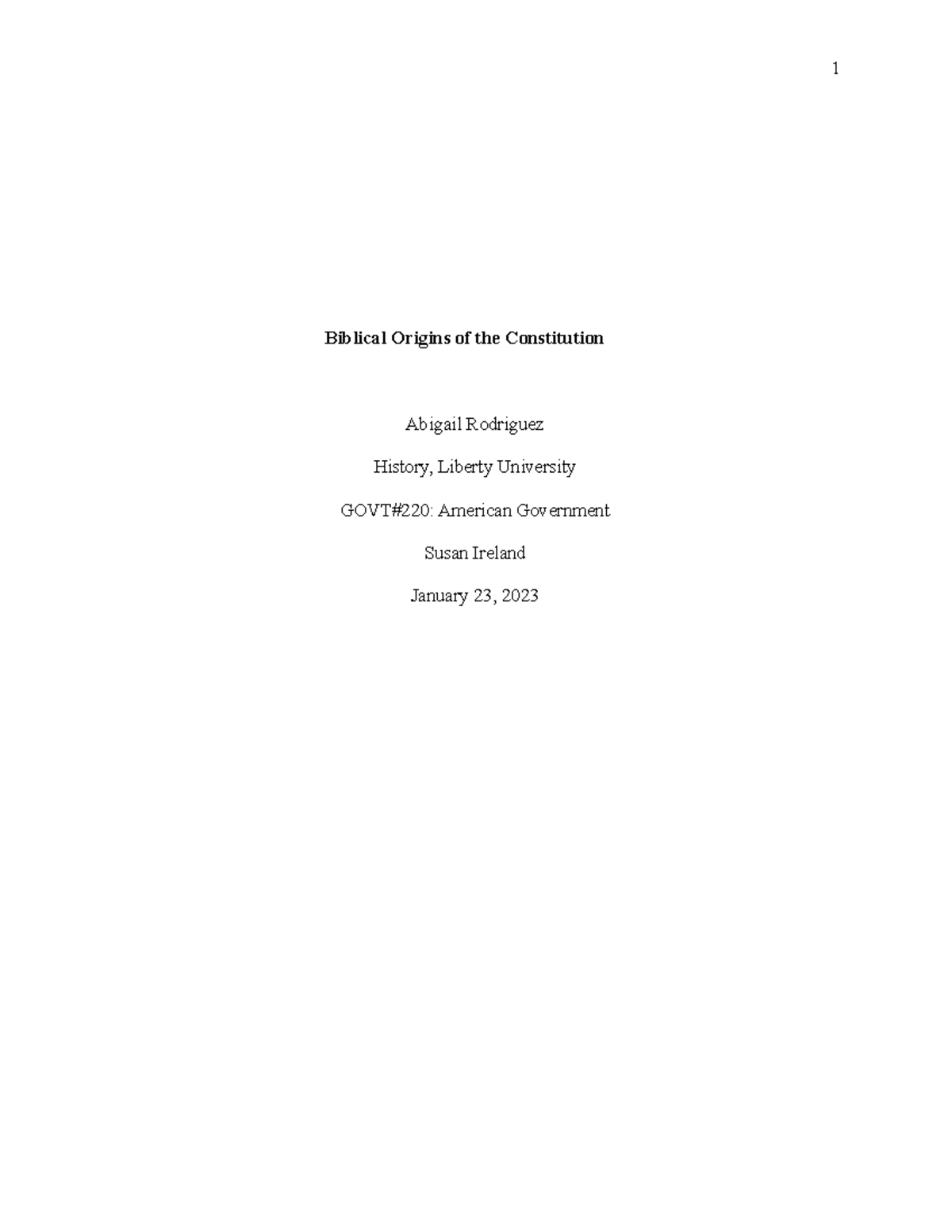 Biblical Origins Of The Constitution Biblical Origins Of The Constitution Abigail Rodriguez
