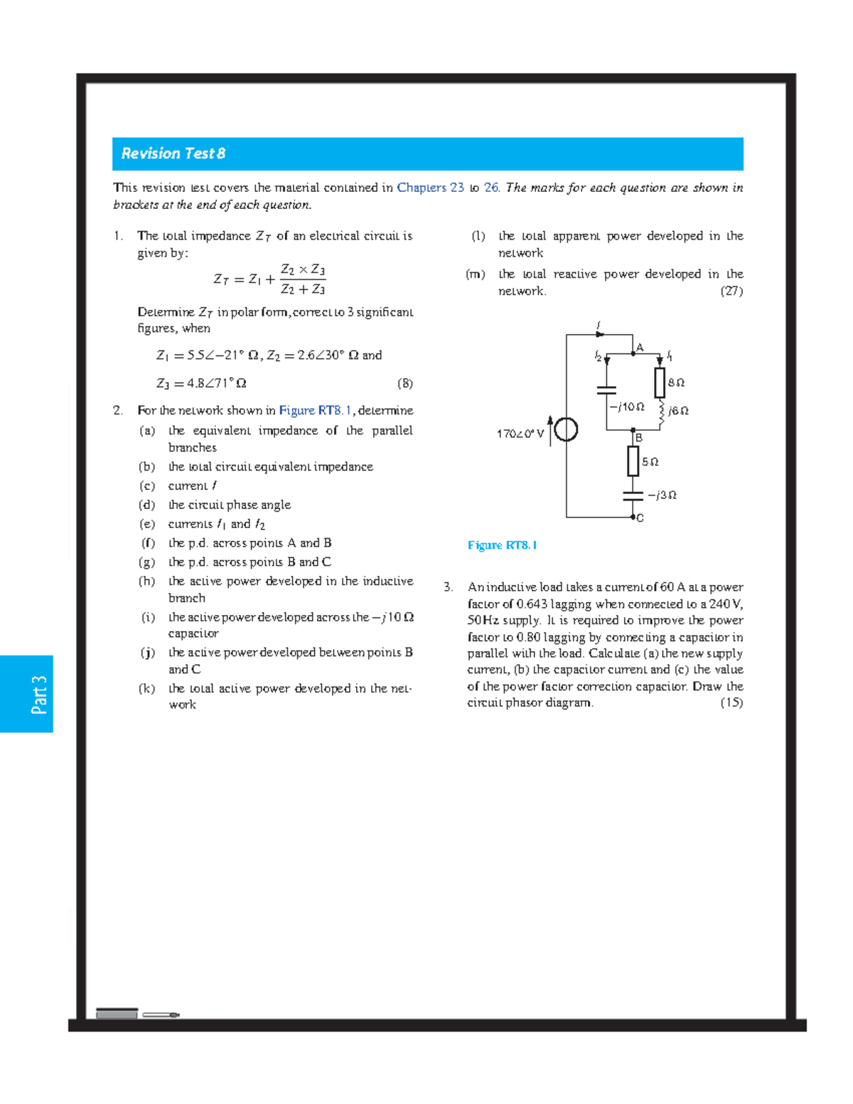Electrical technology notes p4 - Part 3 Revision Test 8 This revision ...