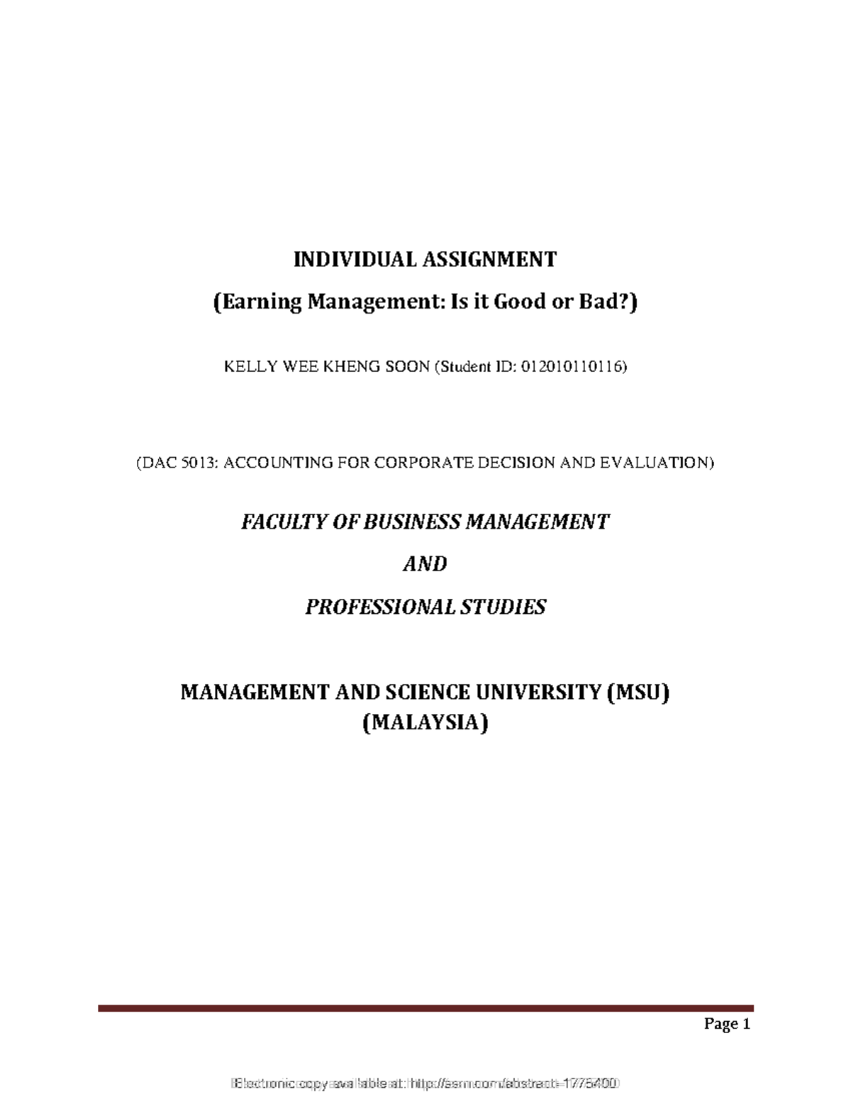 SSRN-id1775400 - asssssssssssssssssssssssss - Electronic copy available ...