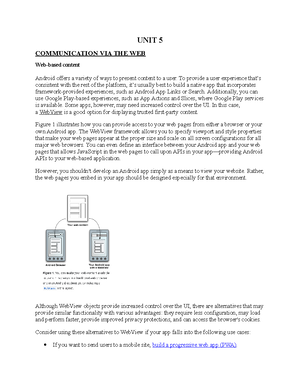 MAD Syllabus - 19ITE310 MOBILE APPLICATION DEVELOPMENT UNIT I GETTING STARTED WITH MOBILITY 6 ...