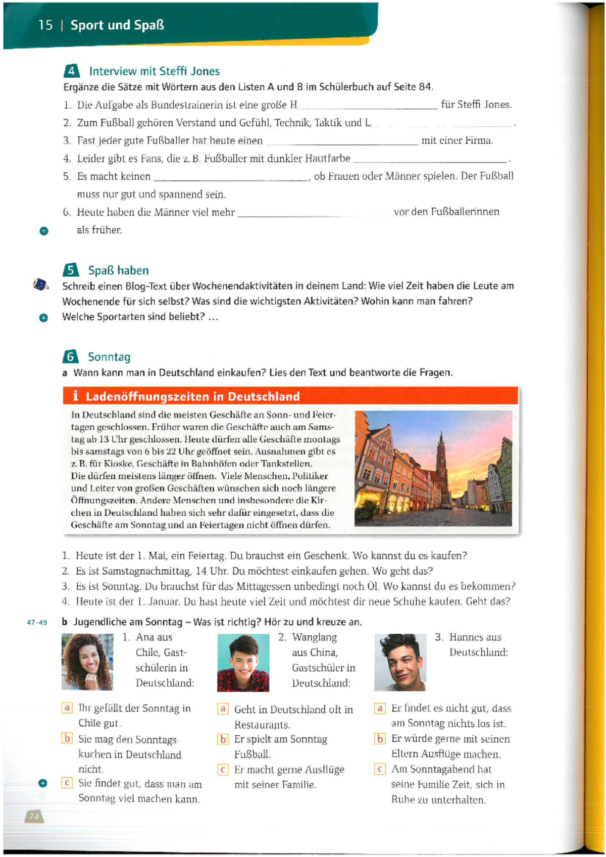 Prima plus B1. Deutsch für Jugendliche. Arbeitsbuch-74 - Français - Studocu