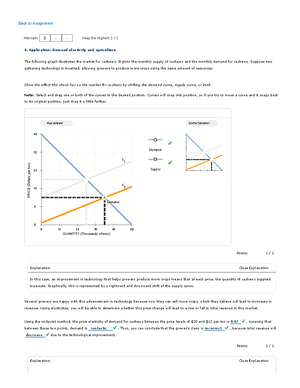 [Solved] 4 Application Demand elasticity and agriculture - Microeconomics (ECO201) - Studocu