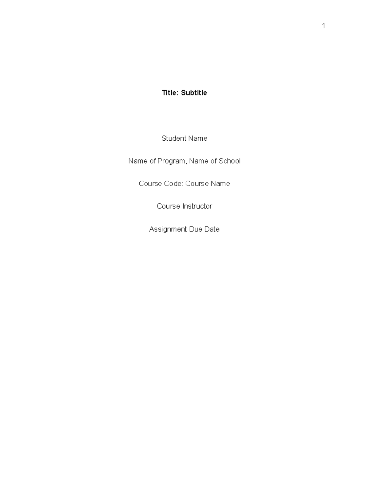 Case Study HCL- Paper Template - Title: Subtitle Student Name Name of ...