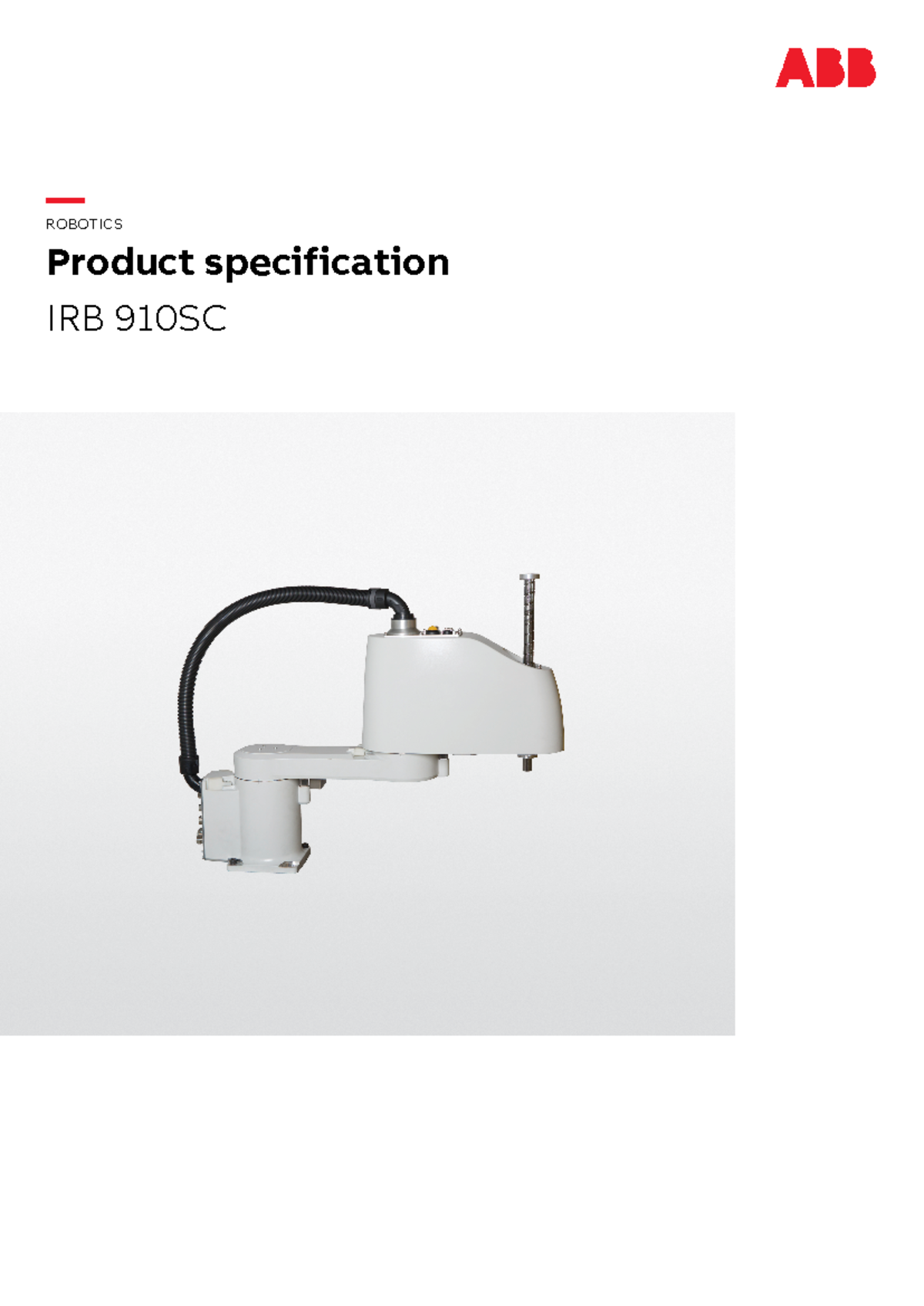 ABB Manual - ROBOTICS Product specification IRB 910SC Trace back ...