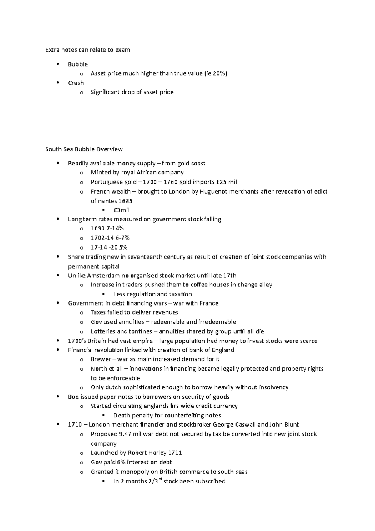 Extra notes can relate to exam - Studocu