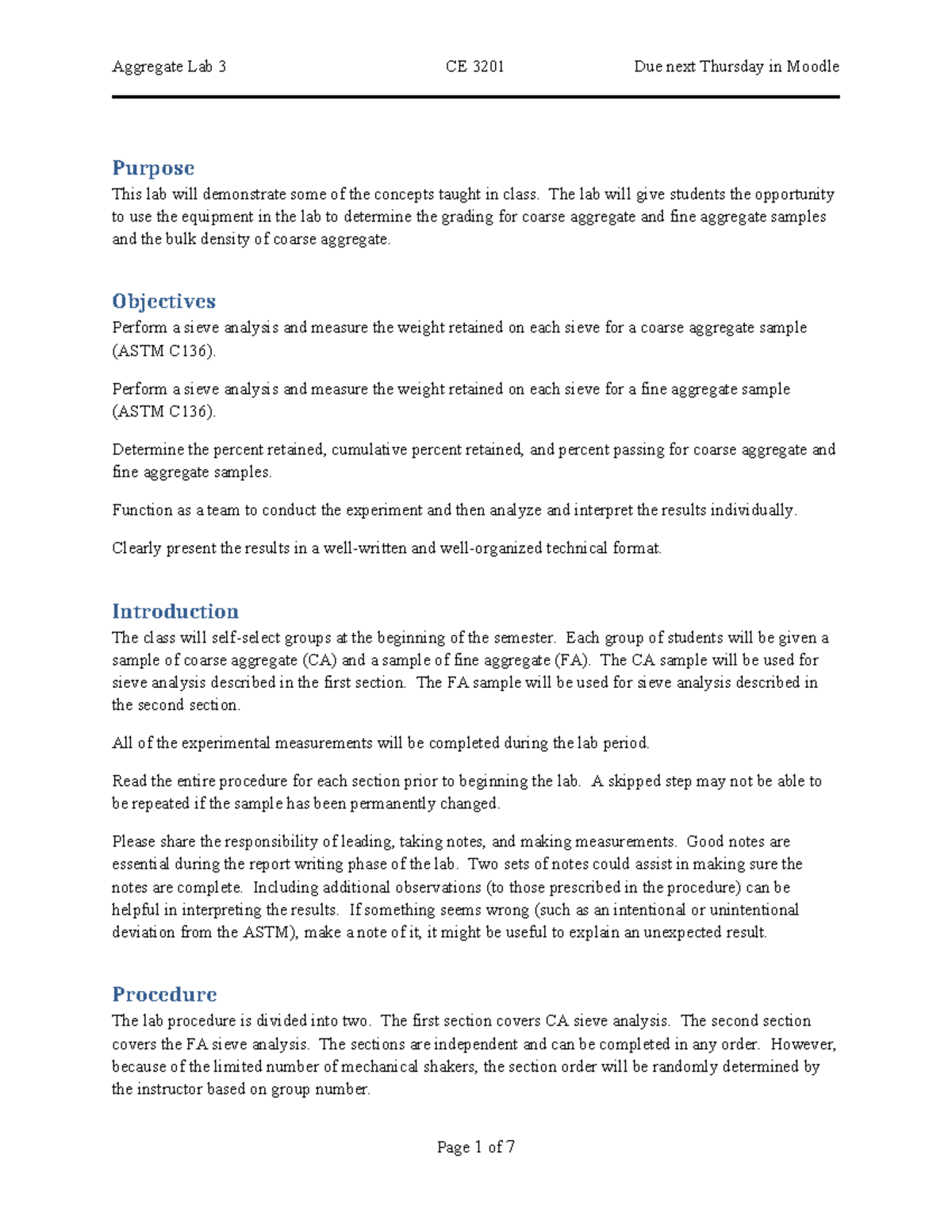 Aggregate Lab 3 2022 - Description - Purpose This lab will demonstrate ...