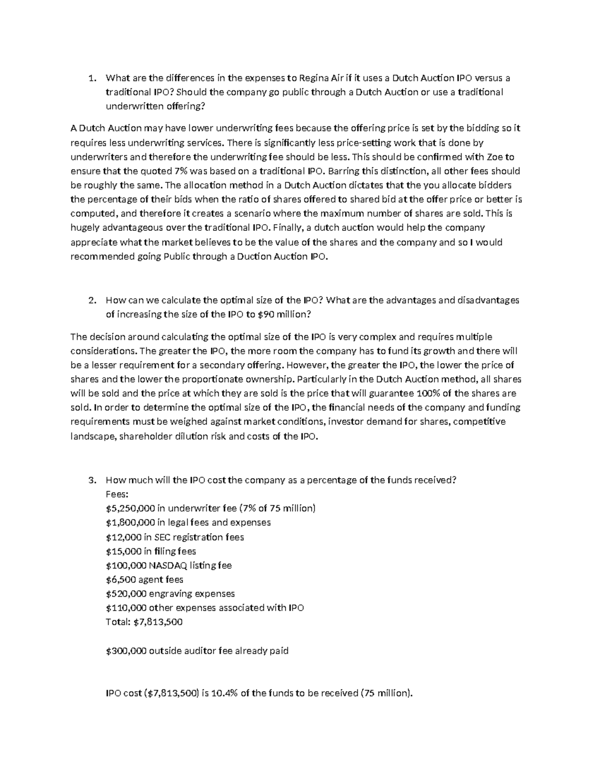 Module 3 Mini Case - please see attached - What are the differences in ...