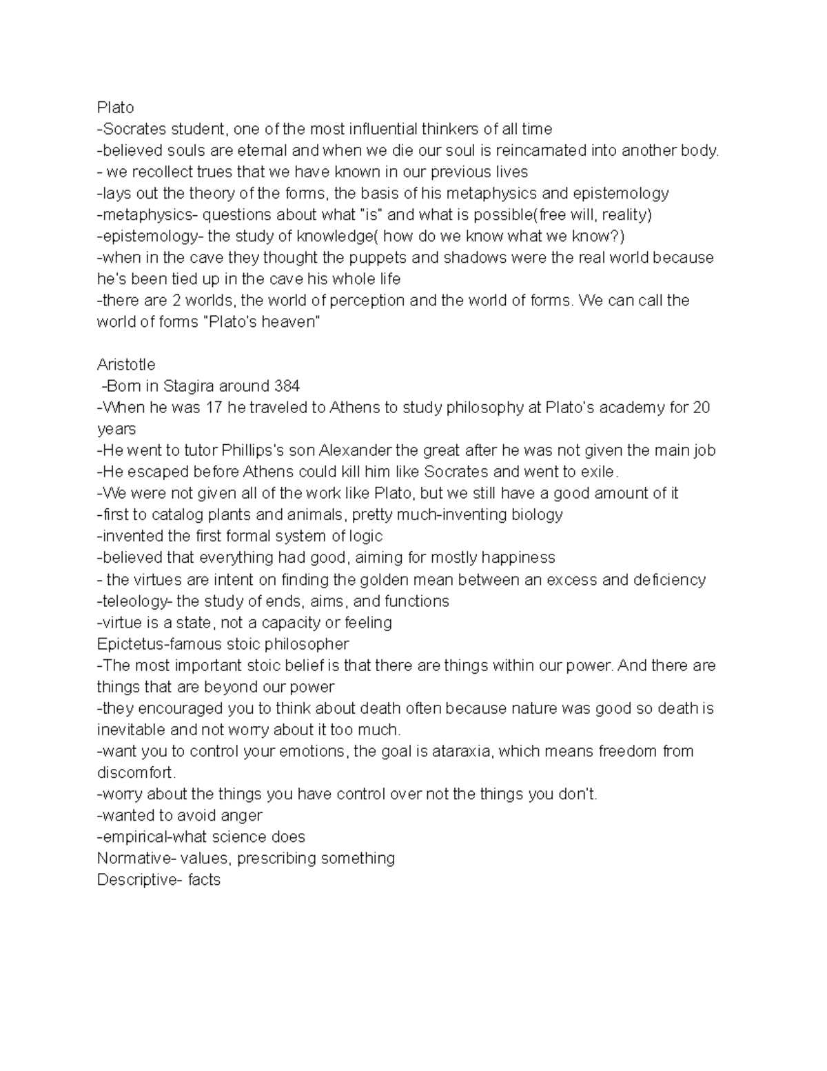 Philosopher notes - Plato -Socrates student, one of the most ...