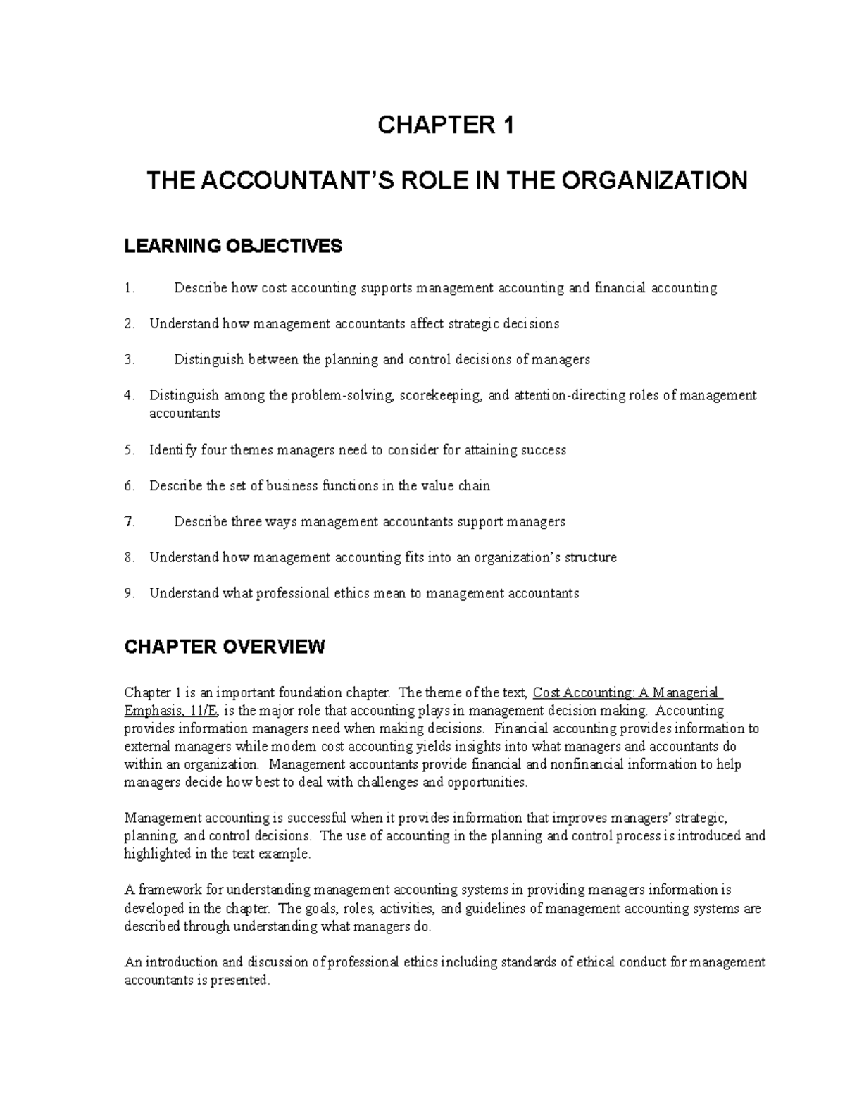 Ch01im11e - Finance, Accounting - CHAPTER 1 THE ACCOUNTANT’S ROLE IN ...