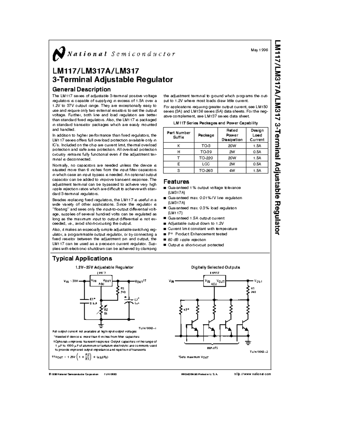 LM317 - LM117/LM317A/LM317 3-Terminal Adjustable Regulator General ...