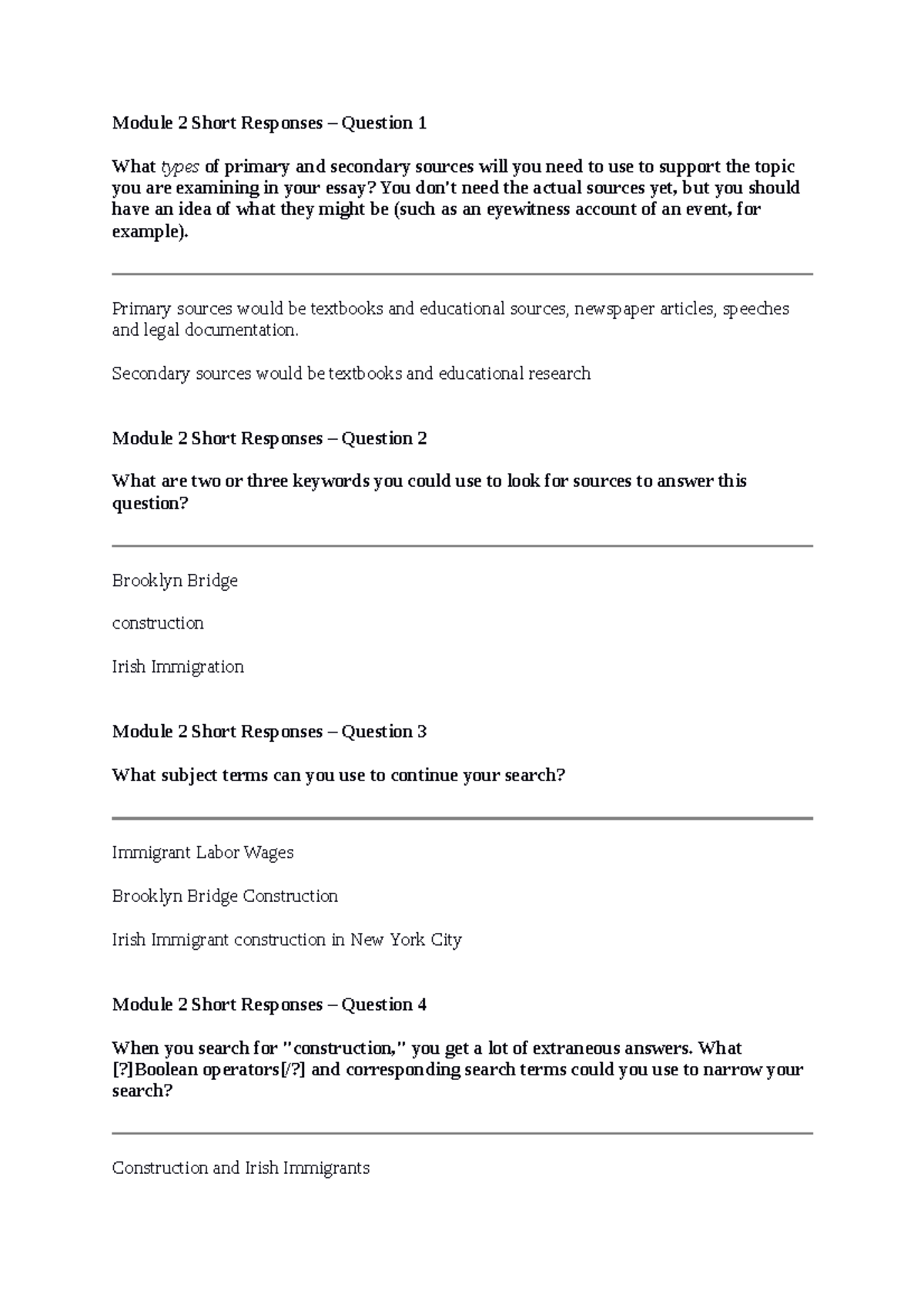 Module 2 short answers - Module 2 Short Responses – Question 1 What ...