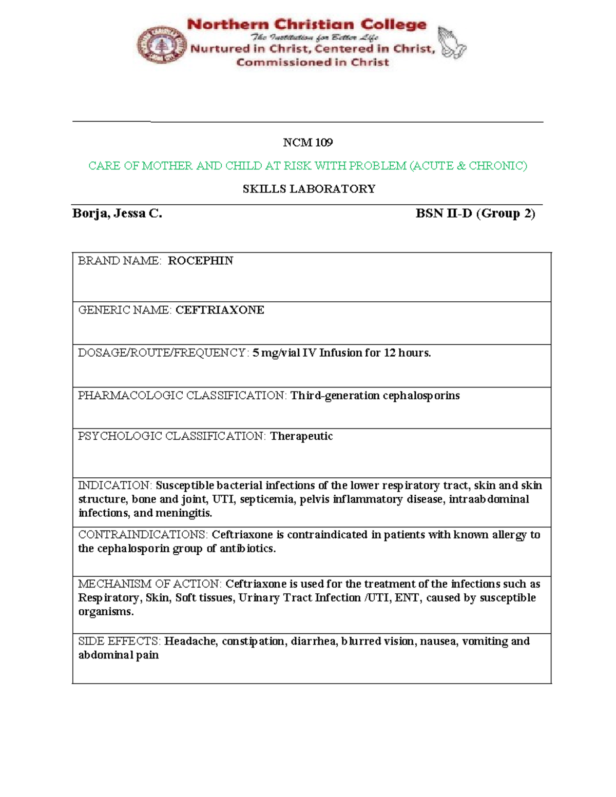 NCM 109 - Lecture - NCM 109 CARE OF MOTHER AND CHILD AT RISK WITH ...