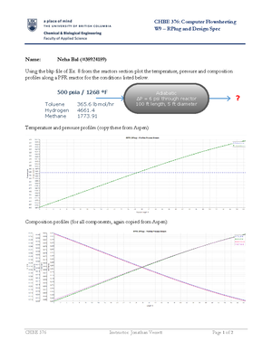 W10 (Example 4) Sep - Worksheet 10 - CHBE 376: Process Simulation Separator blocks Sep Name ...