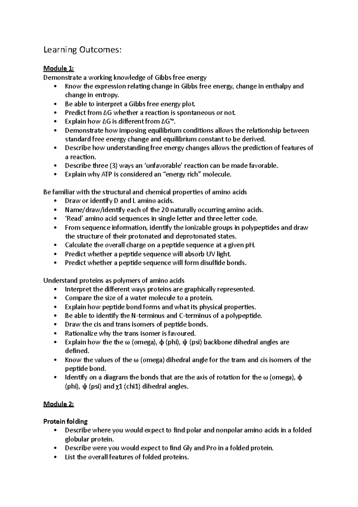 Learning Outcomes - Learning Outcomes: Module 1: Demonstrate a working ...