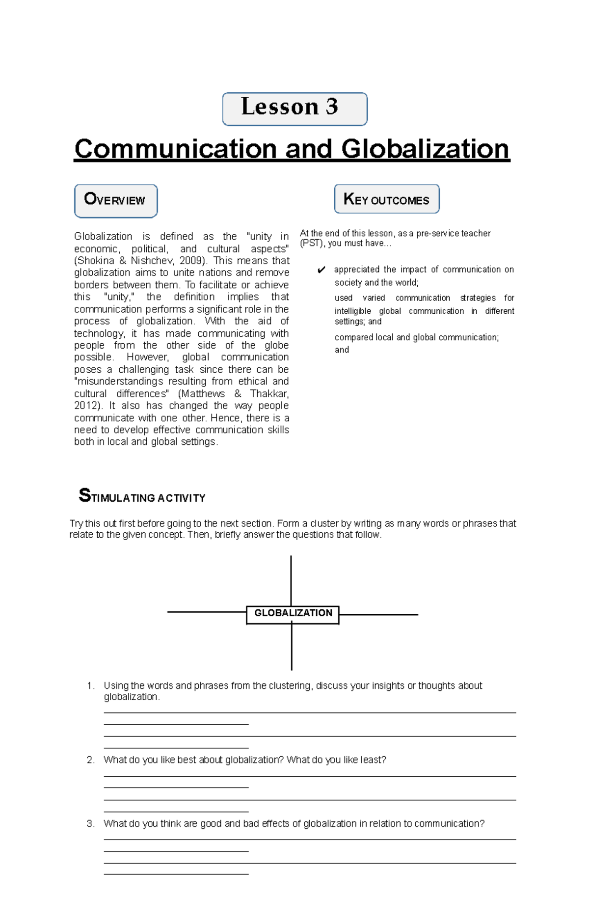 L3 - Module in purposive communication - Lesson 3 Communication and ...