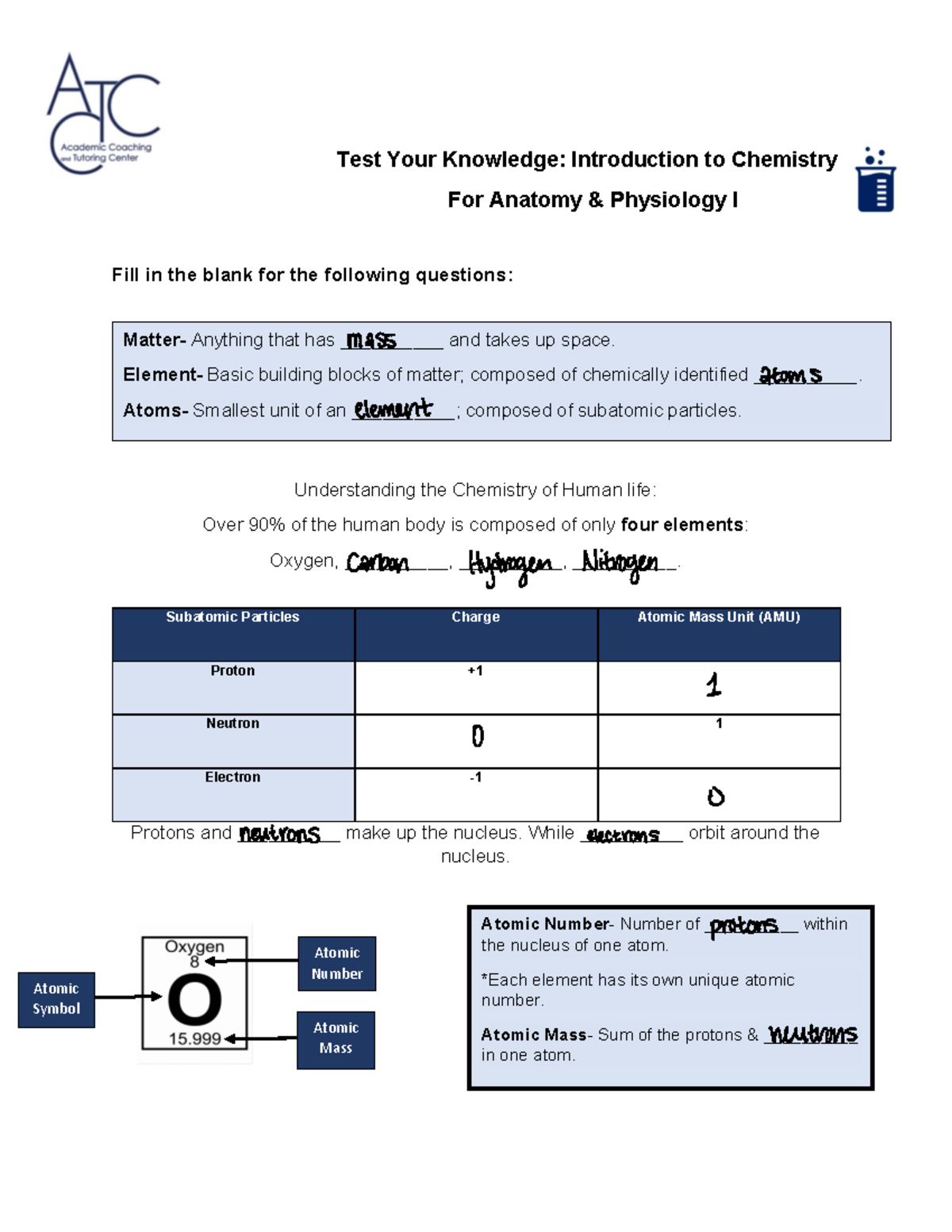 Intro-to-Chemistry-Worksheet - Test Your Knowledge: Introduction to ...
