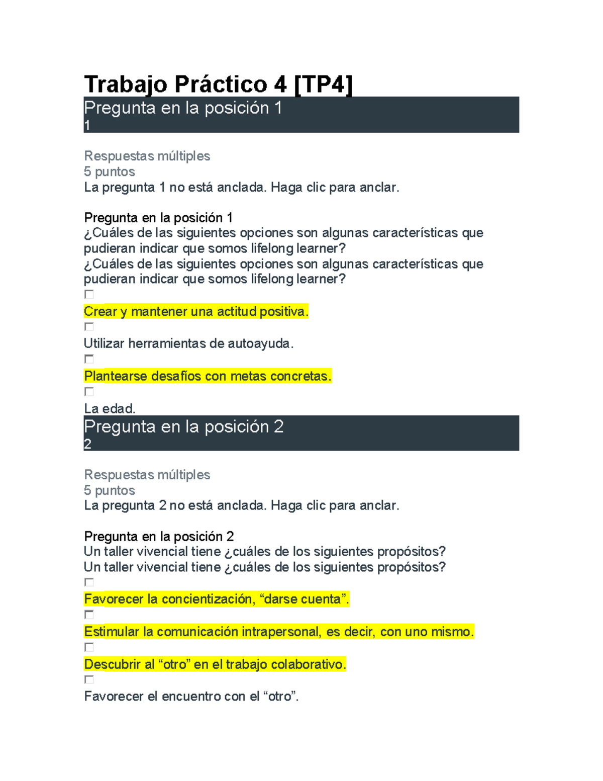 Tp4 - aprobado - Trabajo Práctico 4 [TP4] Pregunta en la posición 1 1 Respuestas múltiples 5 ...