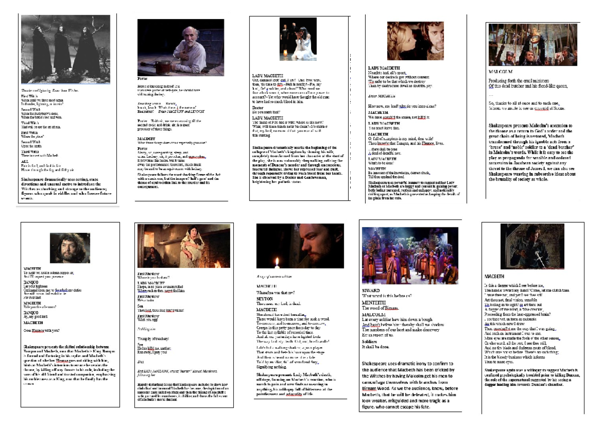 Sequencing Cards Macbeth (Muddled and Student Tasks) - Macbeth ...