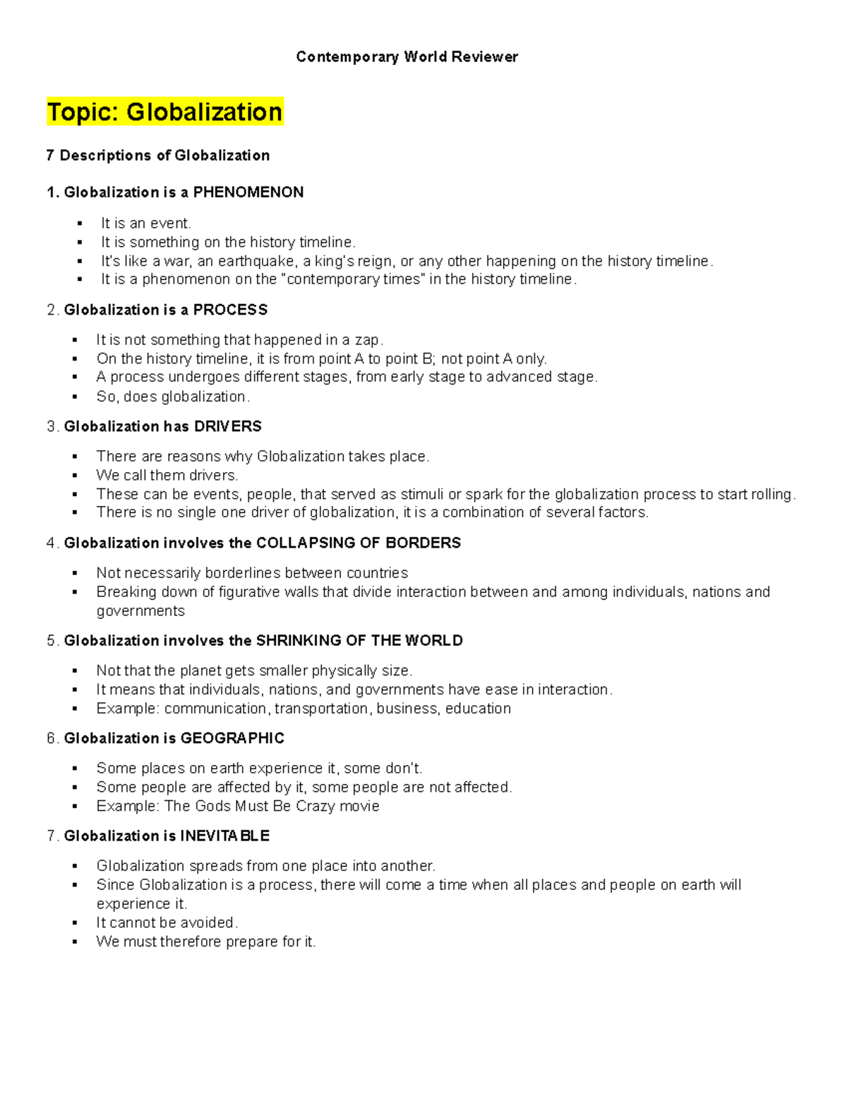 Contemporary World Reviewer - Contemporary World Reviewer Topic ...