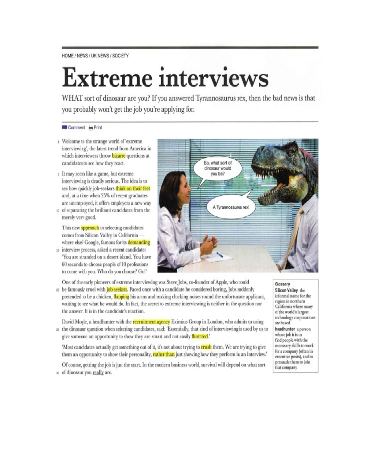 Extreme interviews - - Studocu