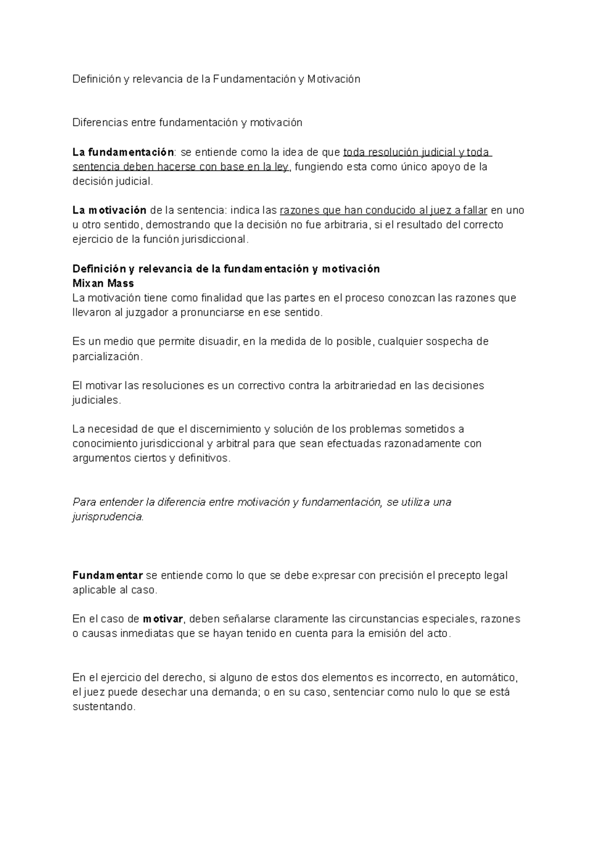 Lección 12. Definición y relevancia de la Fundamentación y Motivación ...