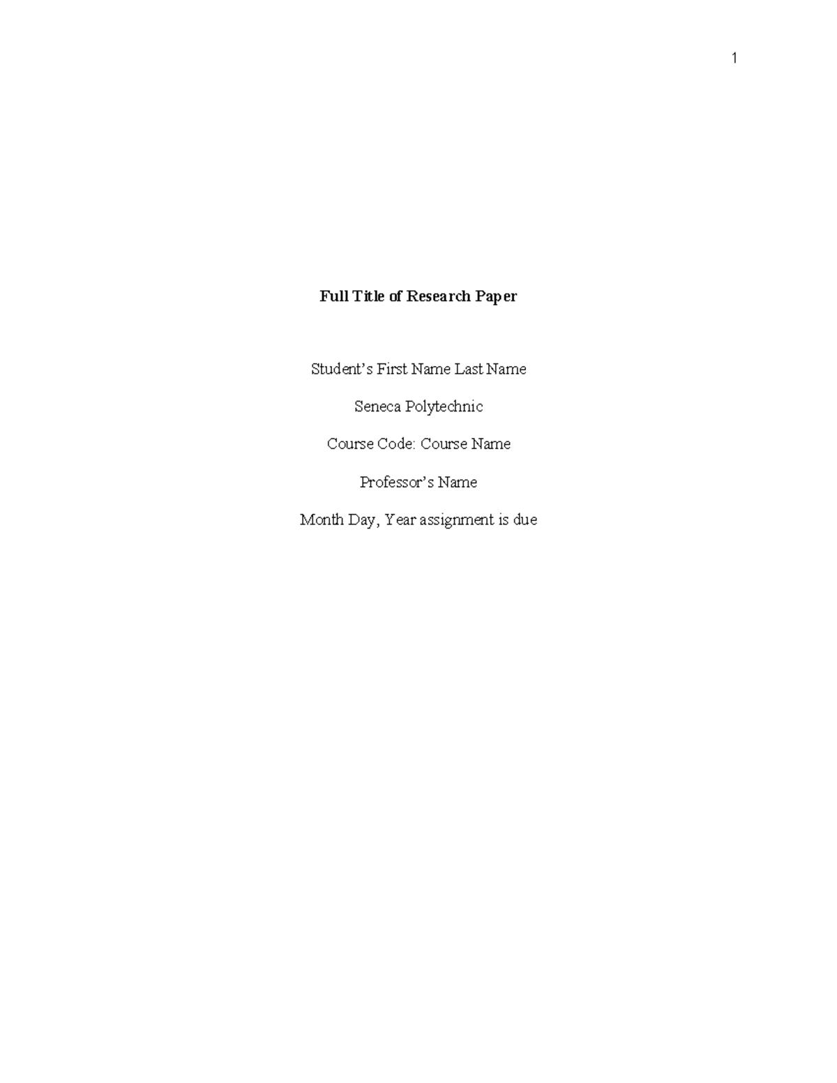 APA appendix - Full Title of Research Paper Student’s First Name Last ...