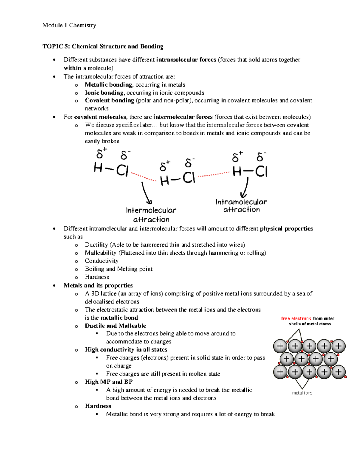 Topic 5 Outline - Chemistry HSC Notes - Module 1 Chemistry TOPIC 5 ...