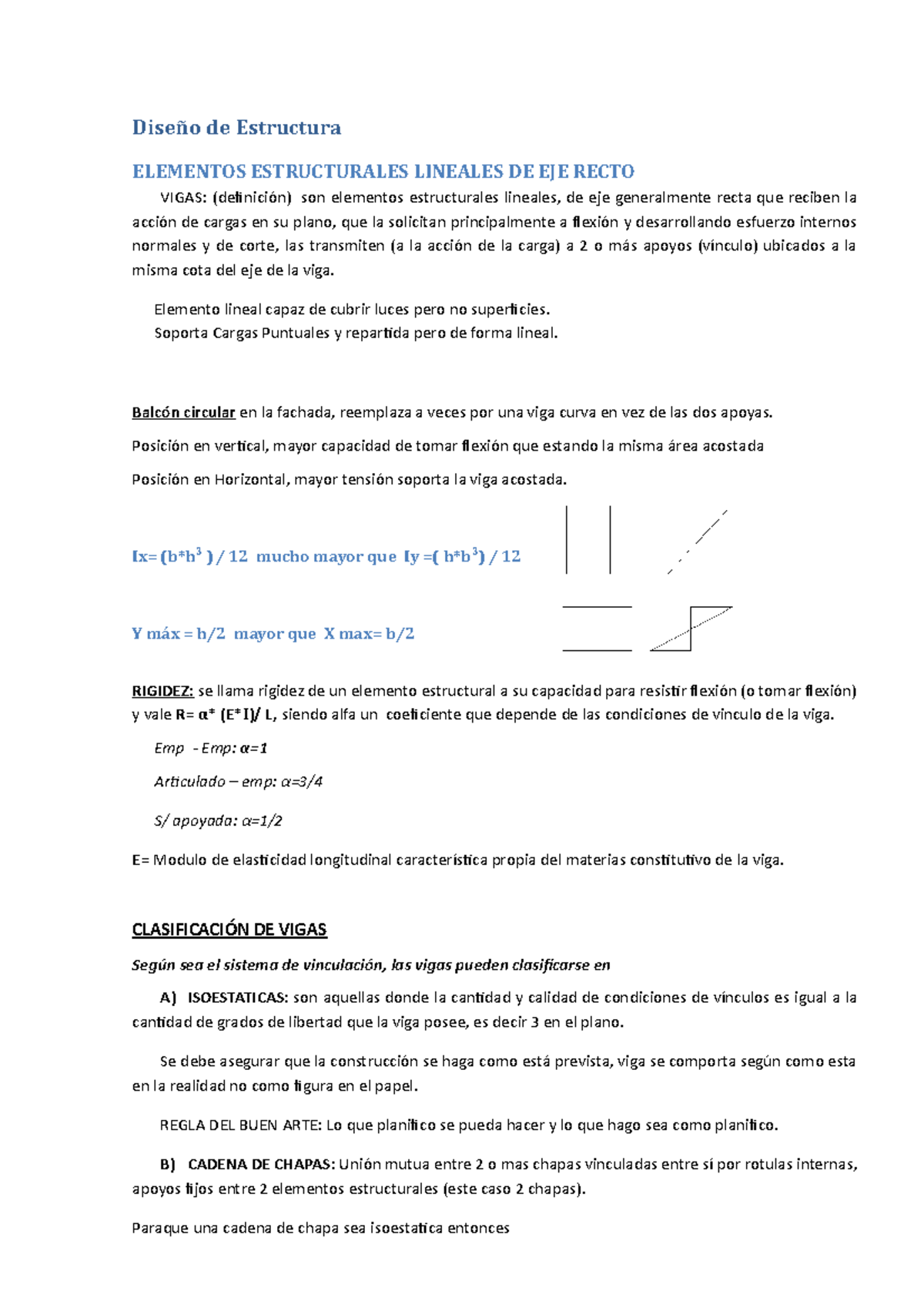 Estructura 2 - Resumen estruc - Diseño de Estructura ELEMENTOS ...