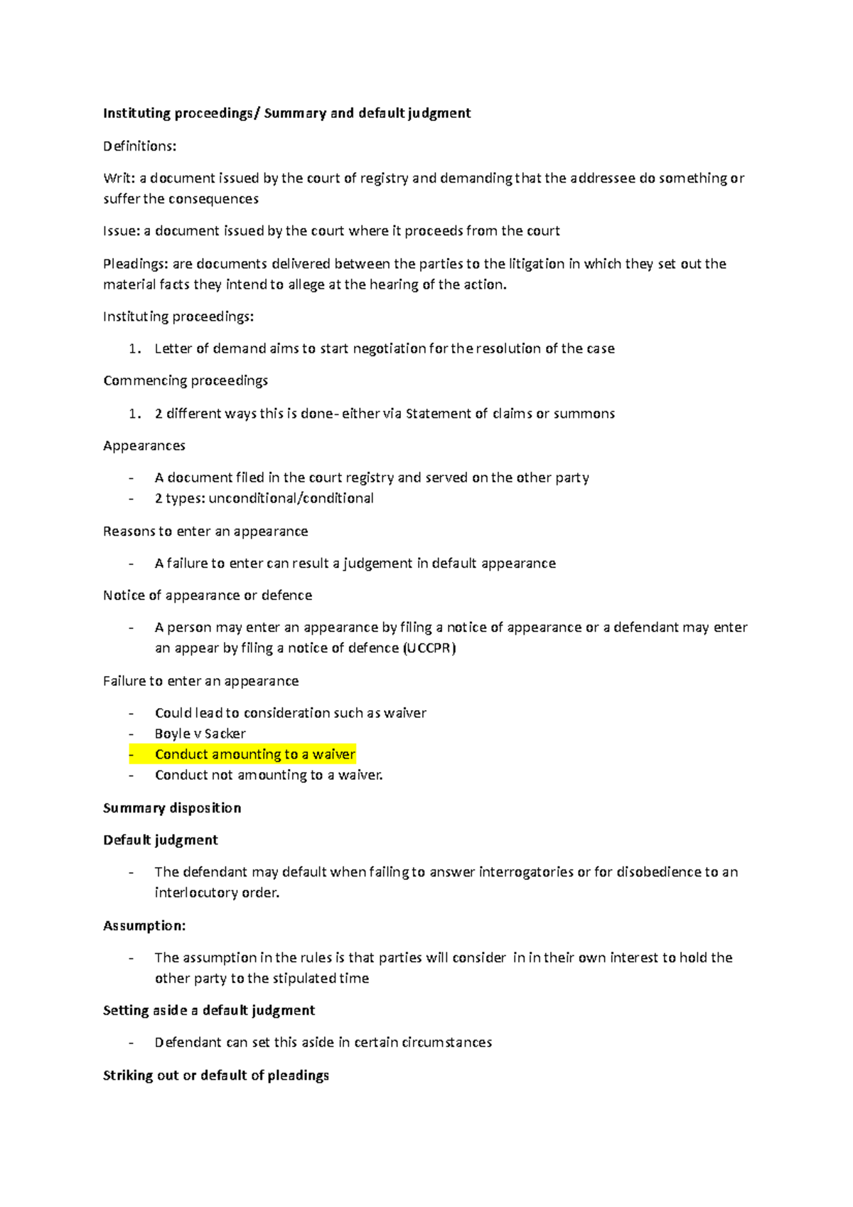 Instituting proceedings - Instituting proceedings: 1. Letter of demand ...
