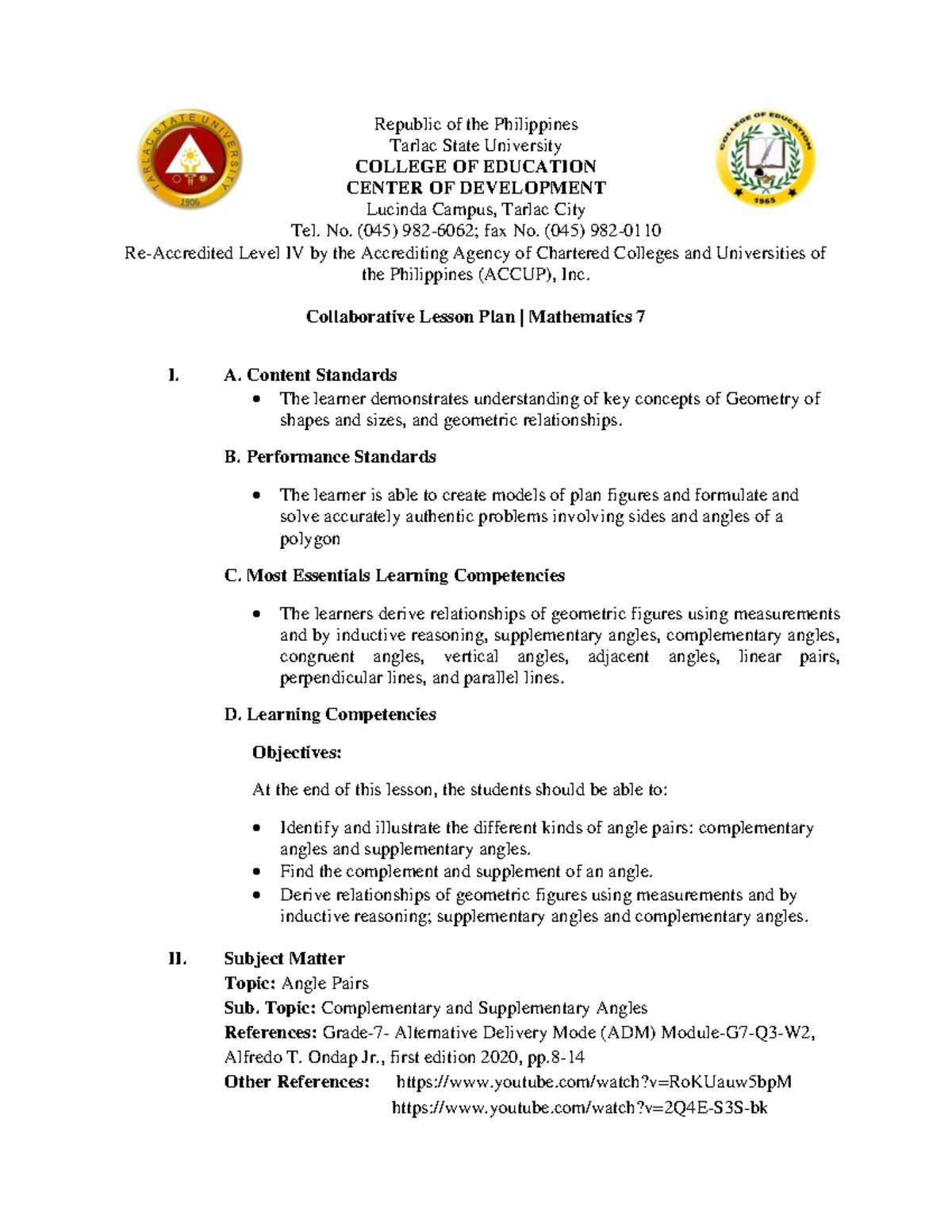Quarter 3- Week 2- Day 1 - lesson plan - Republic of the Philippines ...