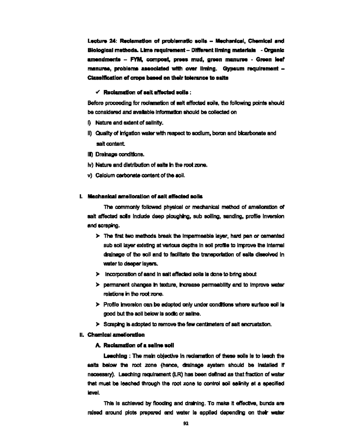 Soil science notes 24 - Studocu