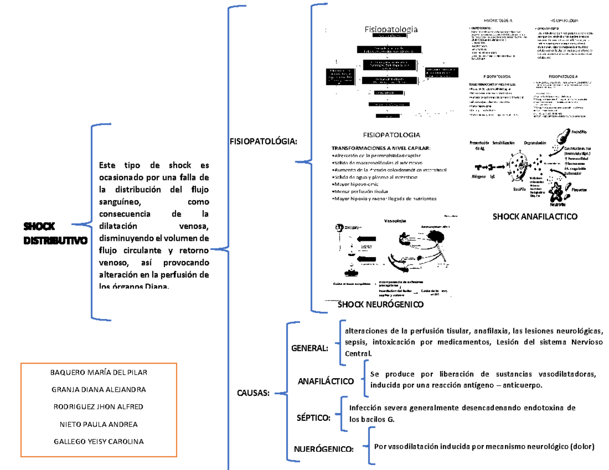 Shock Distributivo - esquema - ANAFIL¡CTICO Este tipo de shock es ...