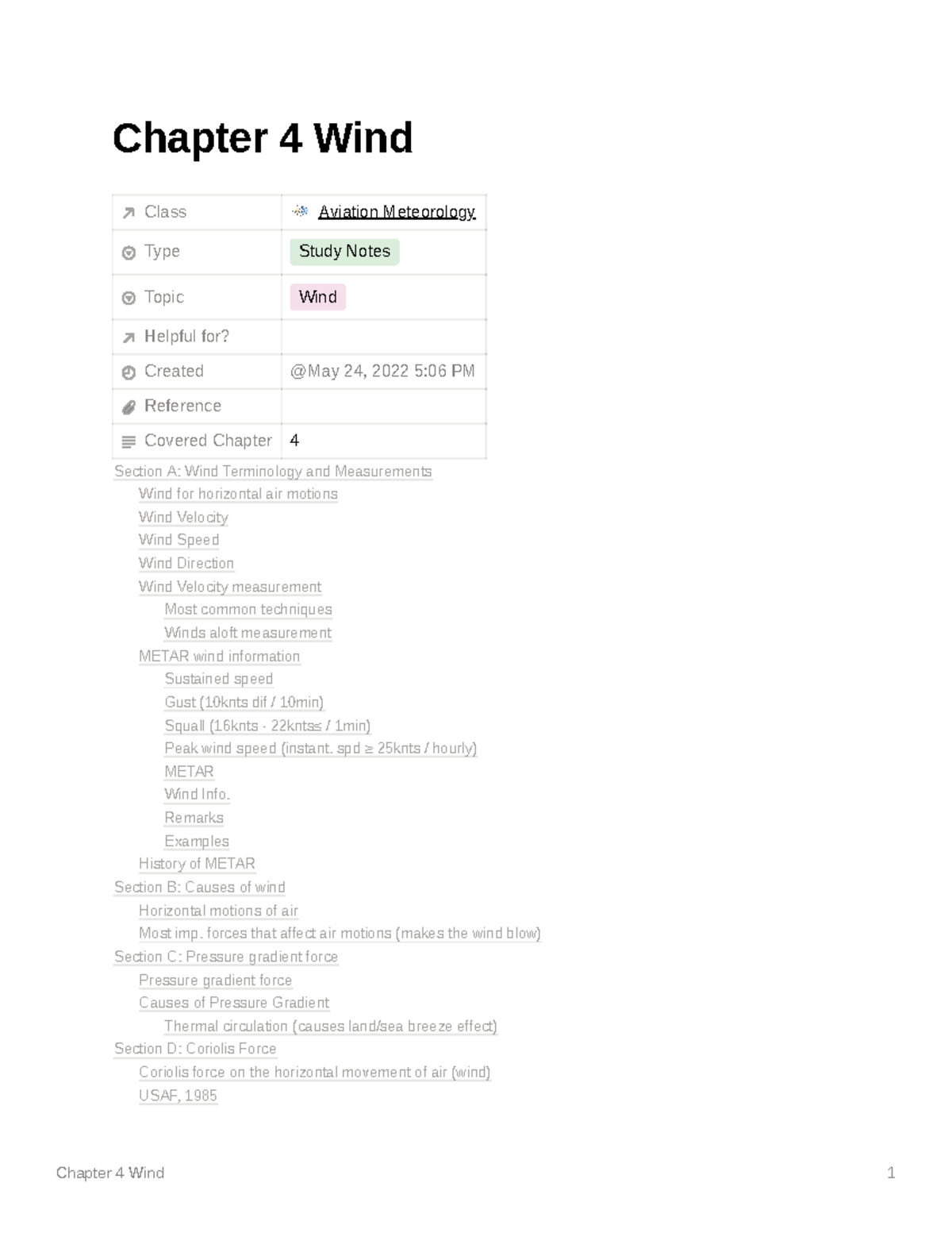 Chapter 4 Wind - This is the summarized note that I took for studying ...