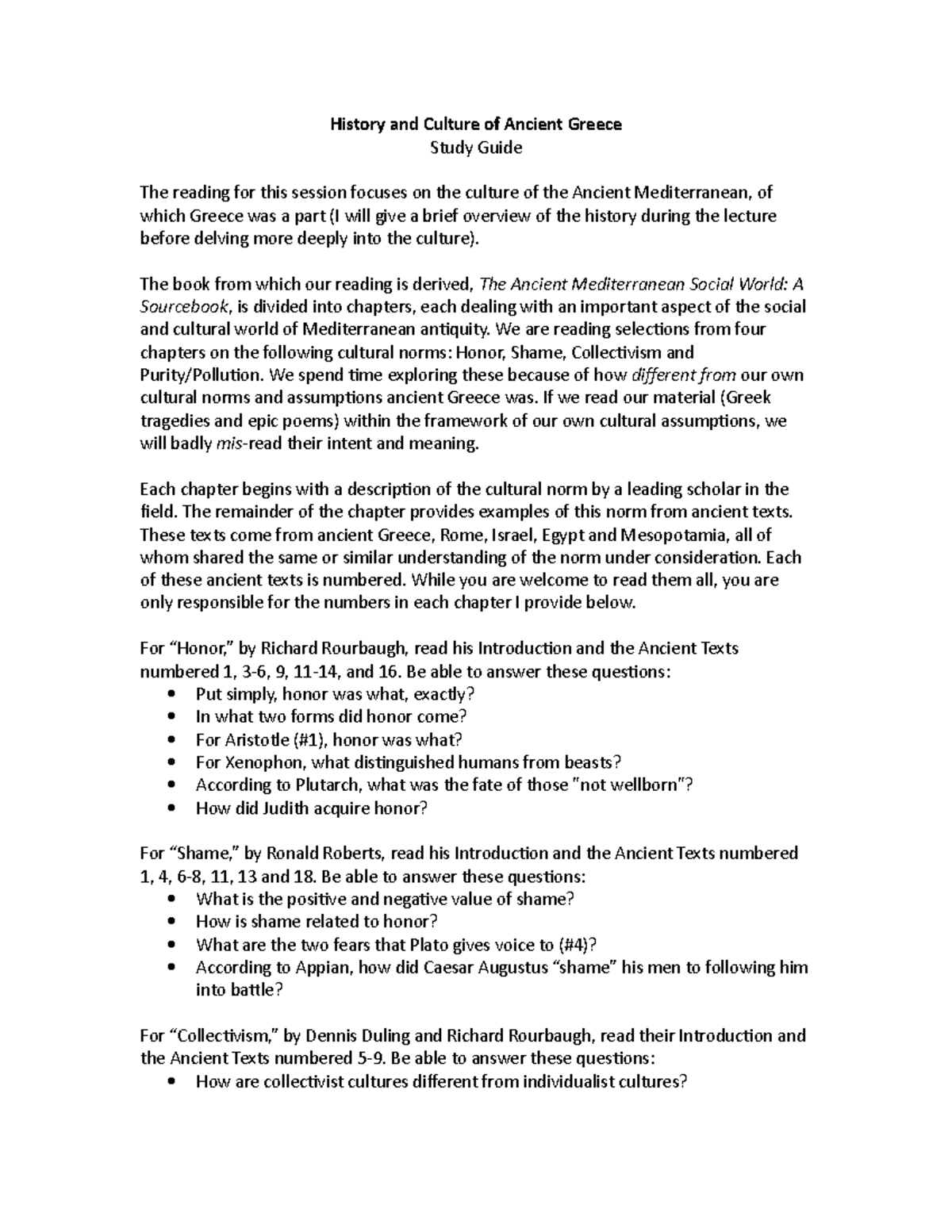 History and Culture of Ancient Greec 1 - History and Culture of Ancient ...