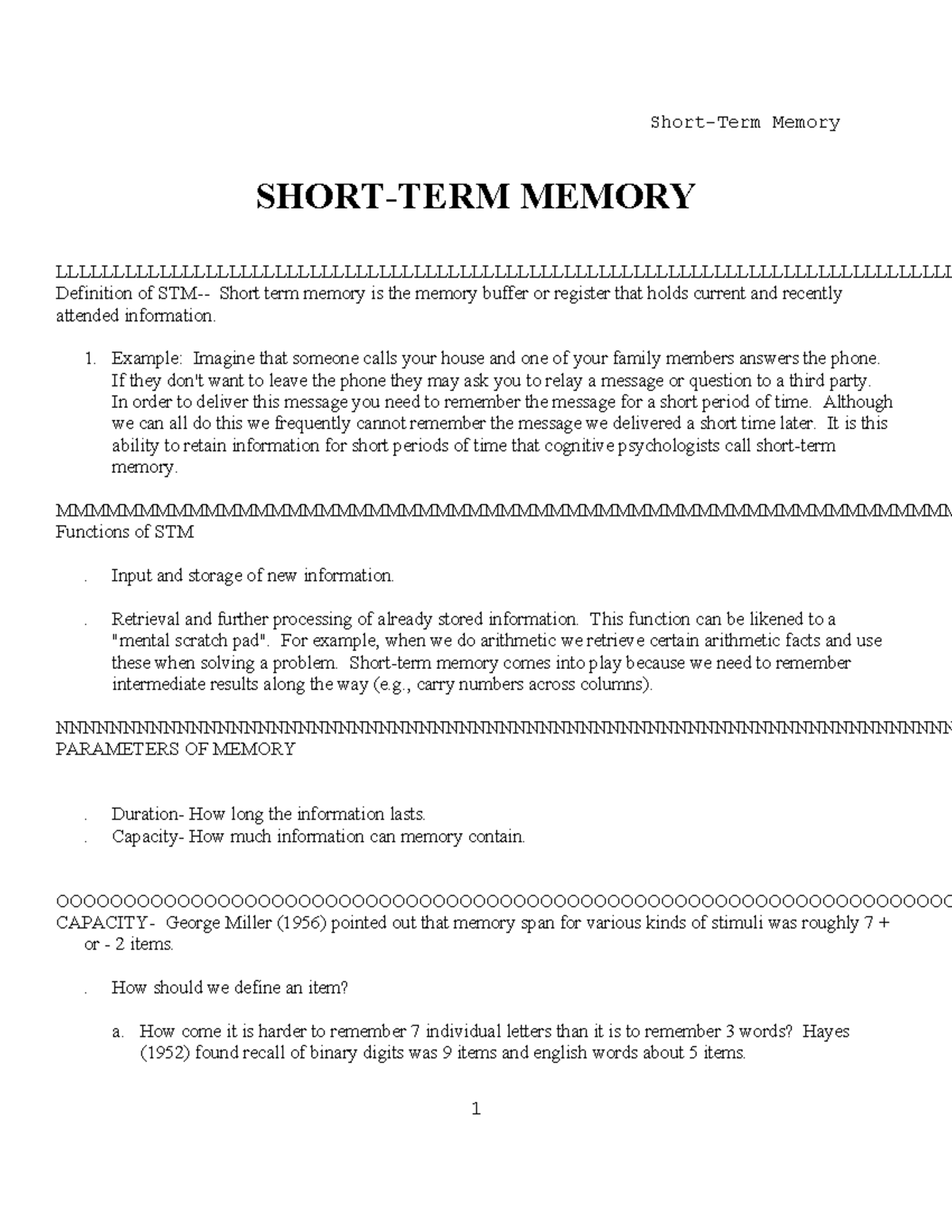 STM revised 2 16 23 - Study Sheet and Study answers - SHORT-TERM MEMORY ...