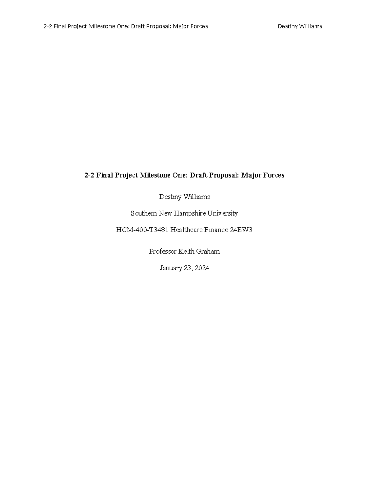 Module Two Draft Paper - Assignments - 2-2 Final Project Milestone One ...