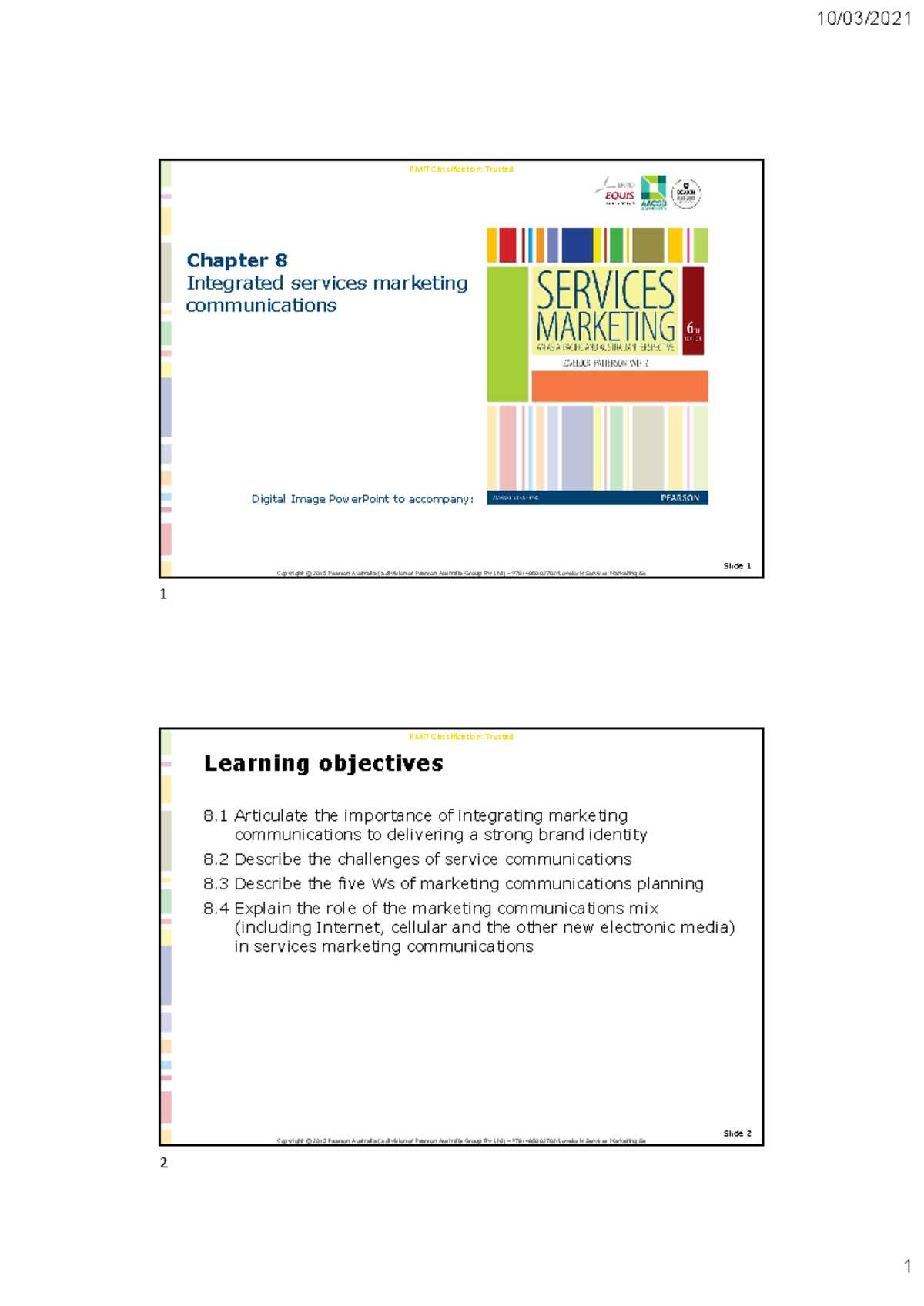 Lecture 7 IMC - Copyright © 2015 Pearson Australia (a division of Pearson Australia Group Pty ...