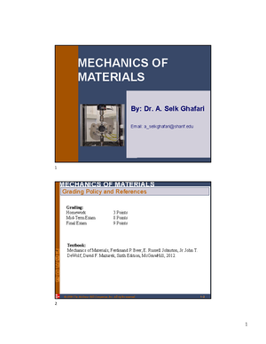 So M2 Weeks 1-15 - okdbgdbgdg - Course title: Strength of Materials 2 ...